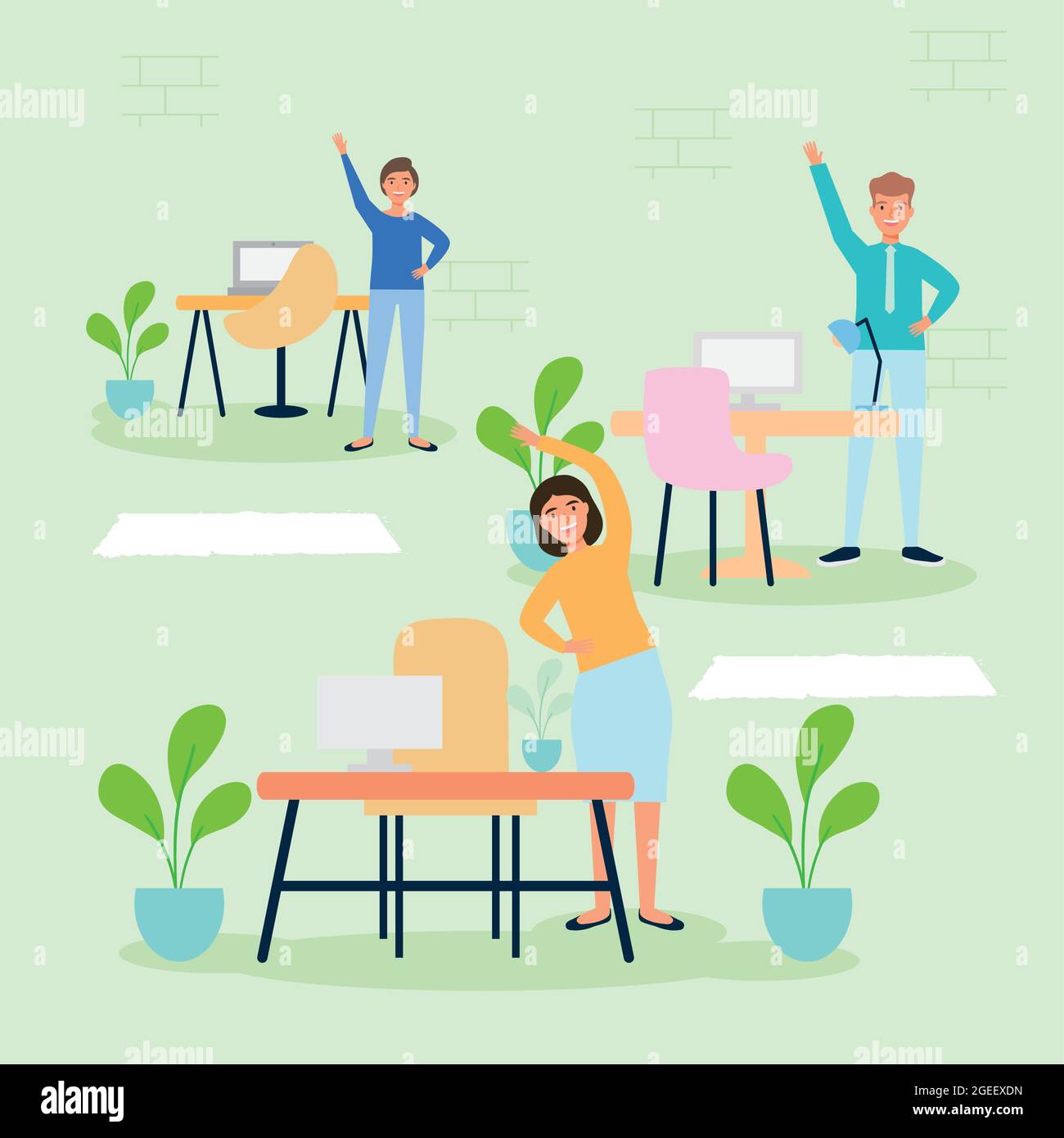 Employee Breaks Stock Vector Images - Alamy