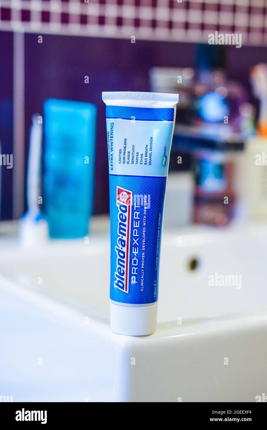 POZNAN, POLAND - Jun 15, 2016: A vertical shot of a Blend A Med ...