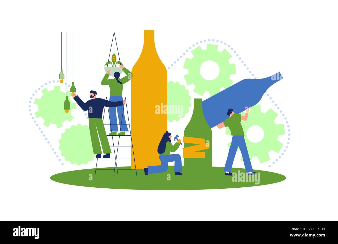 Upcycling plastic bottles Cut Out Stock Images & Pictures - Alamy