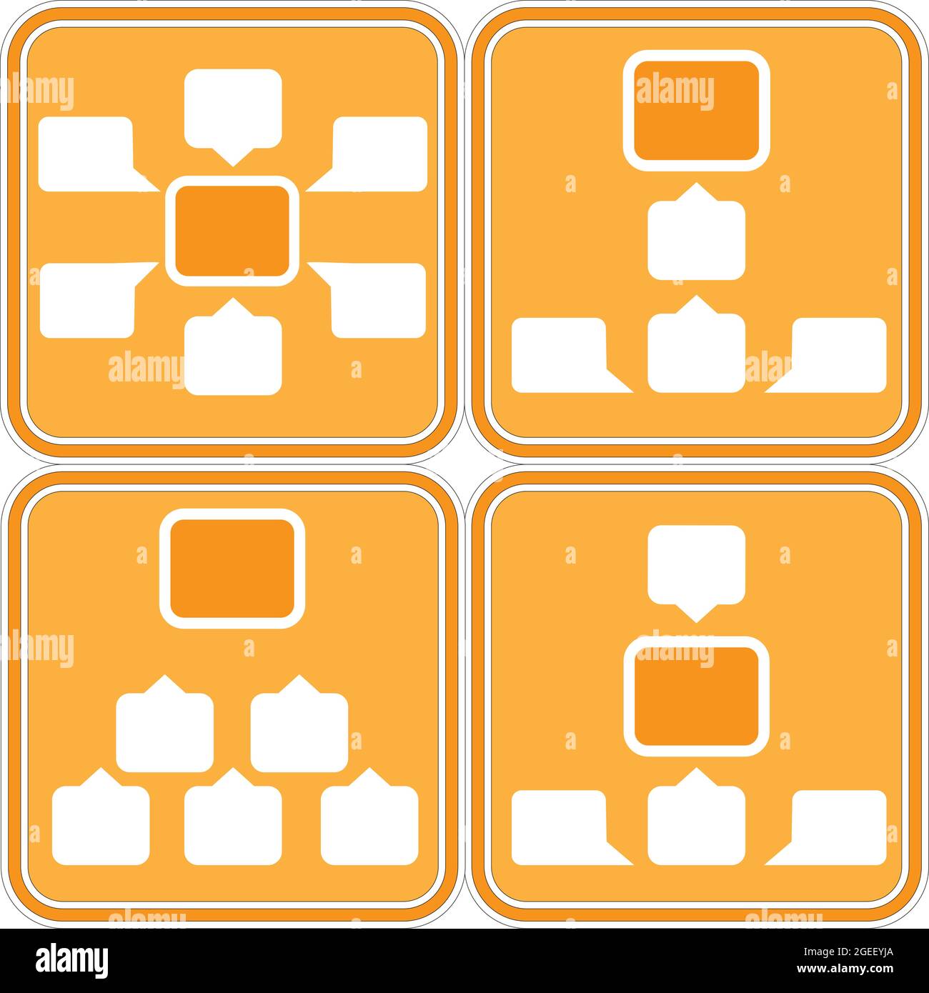 Subordination icons, corporation structure, business communication ...
