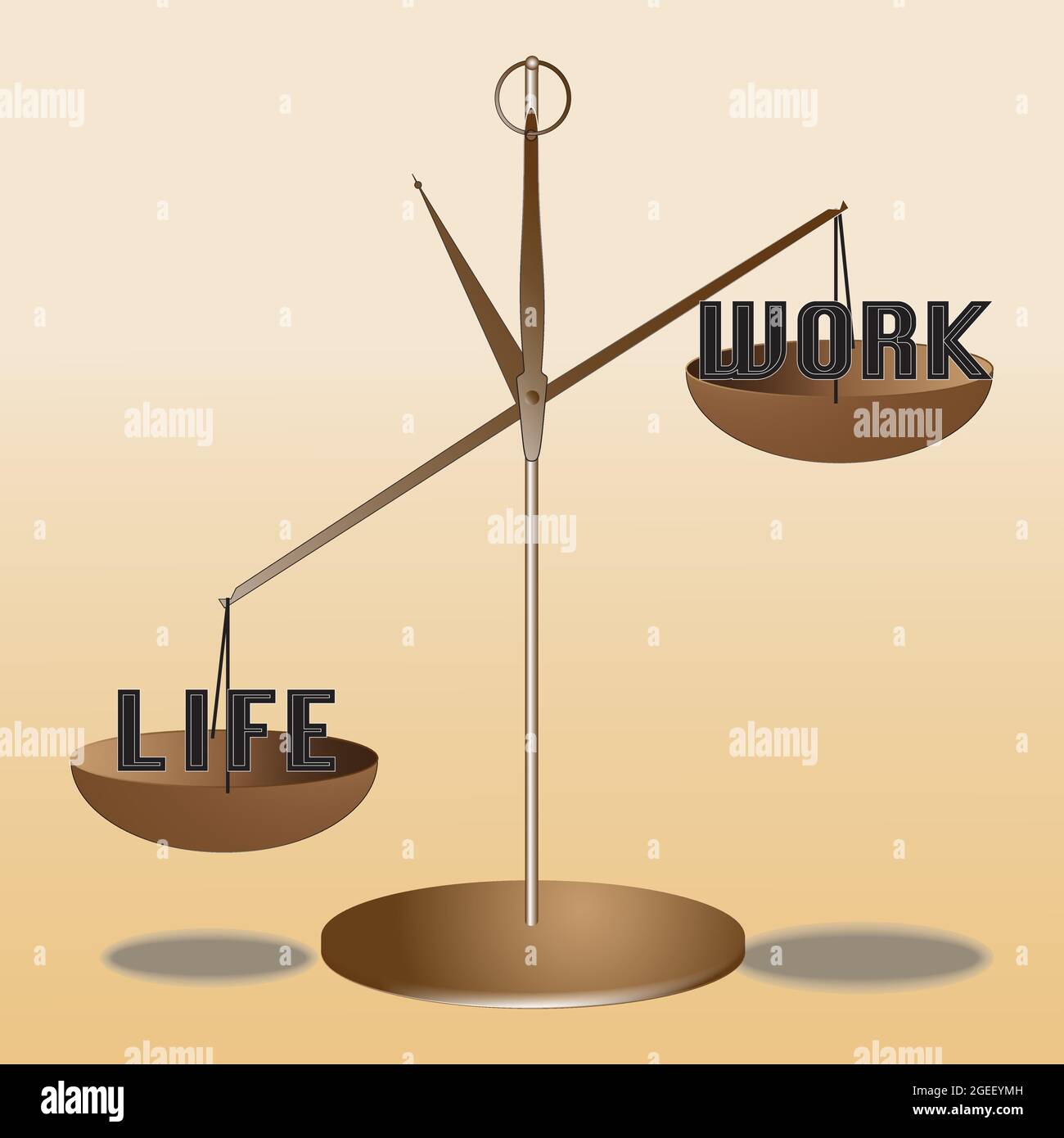 Work life balance illustration hi-res stock photography and images - Alamy