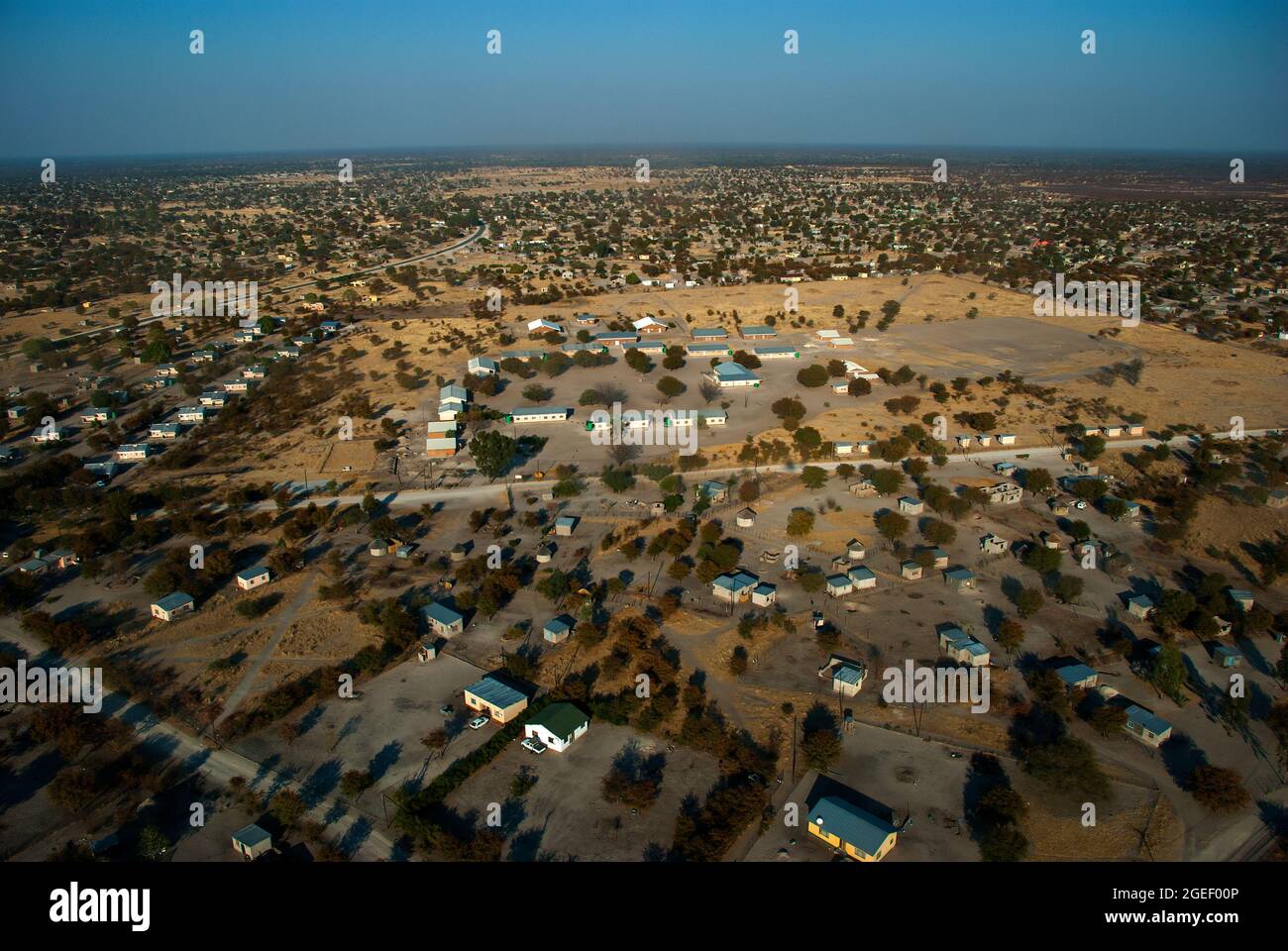 The town of Maun as seen from the air, Botswana Stock Photo - Alamy