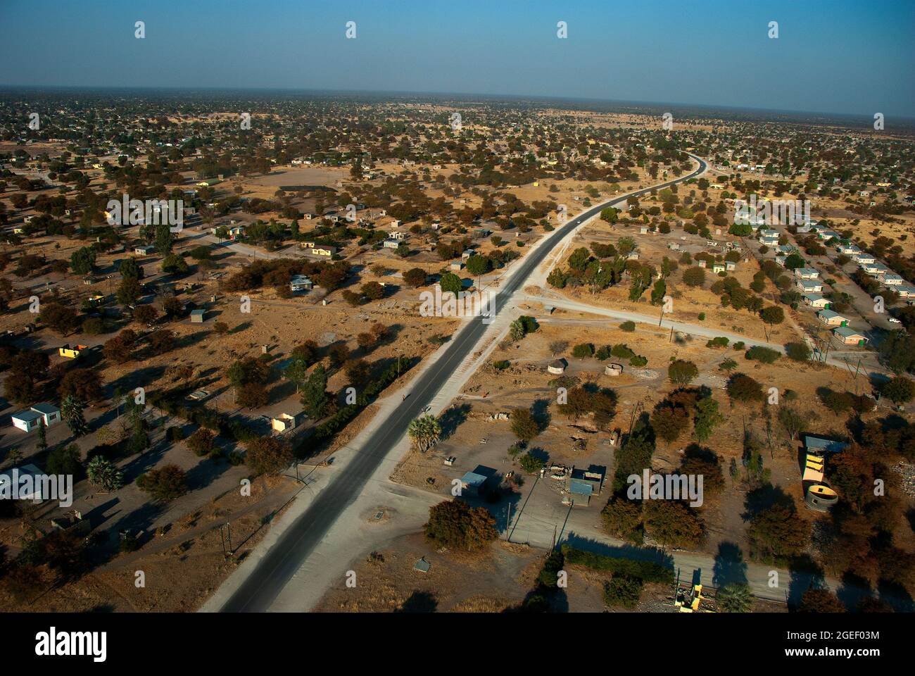 The town of Maun as seen from the air, Botswana Stock Photo - Alamy