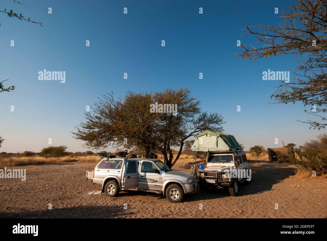 Camping on the Central Kalahari Game Reserve, Botswana Stock Photo - Alamy