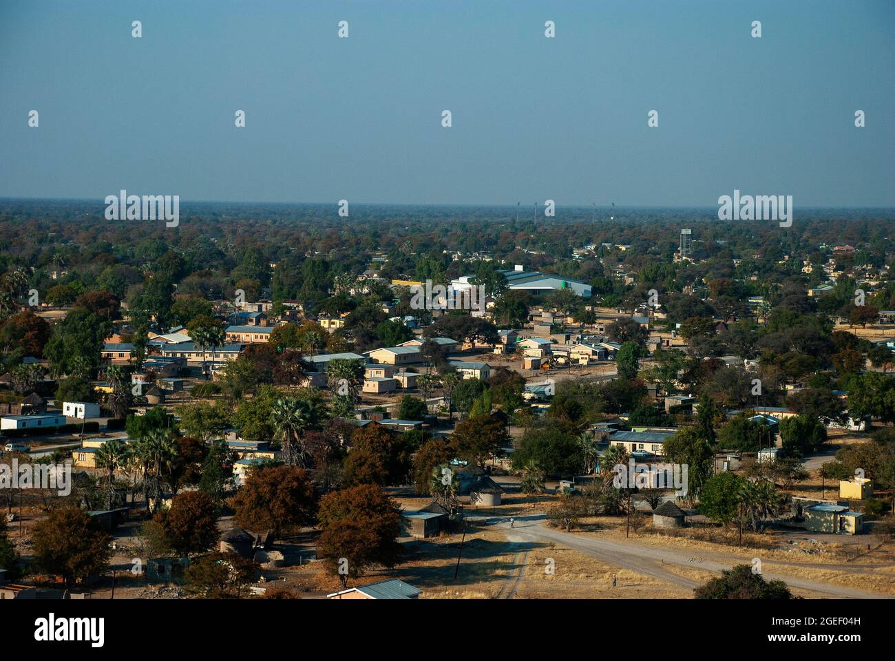 The town of Maun as seen from the air, Botswana Stock Photo - Alamy