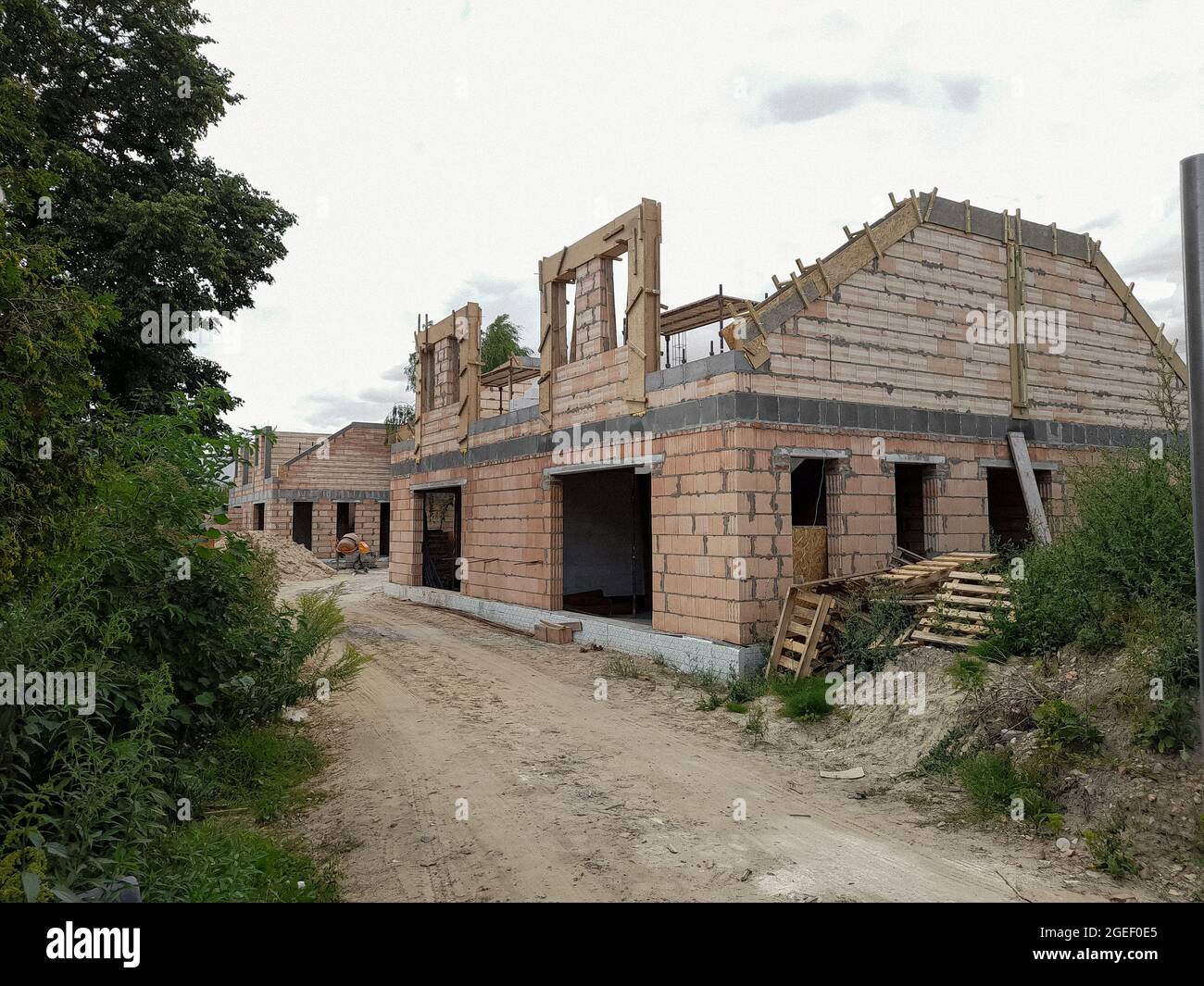 Exterior view of a half-constructed house Stock Photo - Alamy