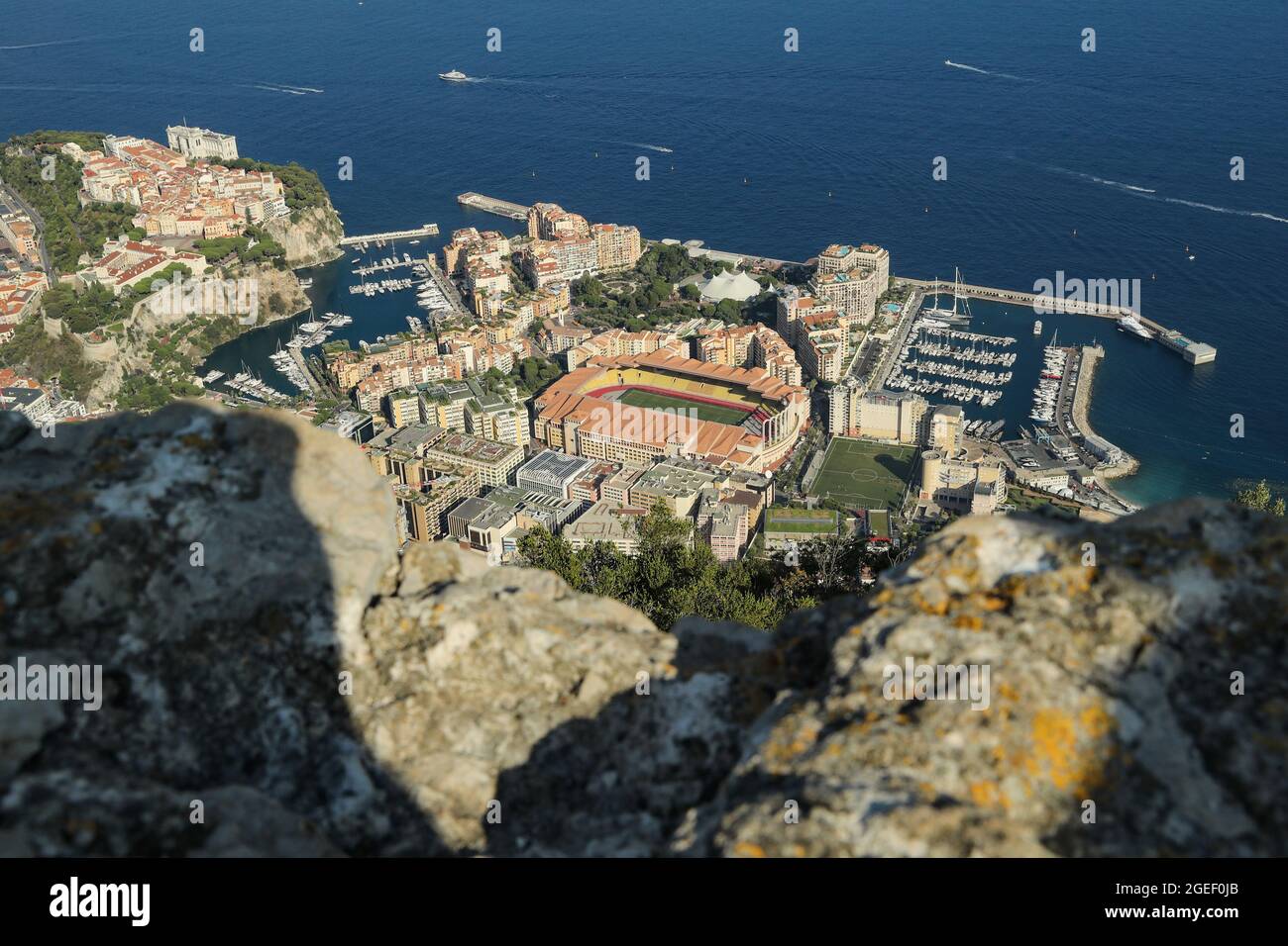 A general view of stade louis ii stadium hi-res stock photography and ...