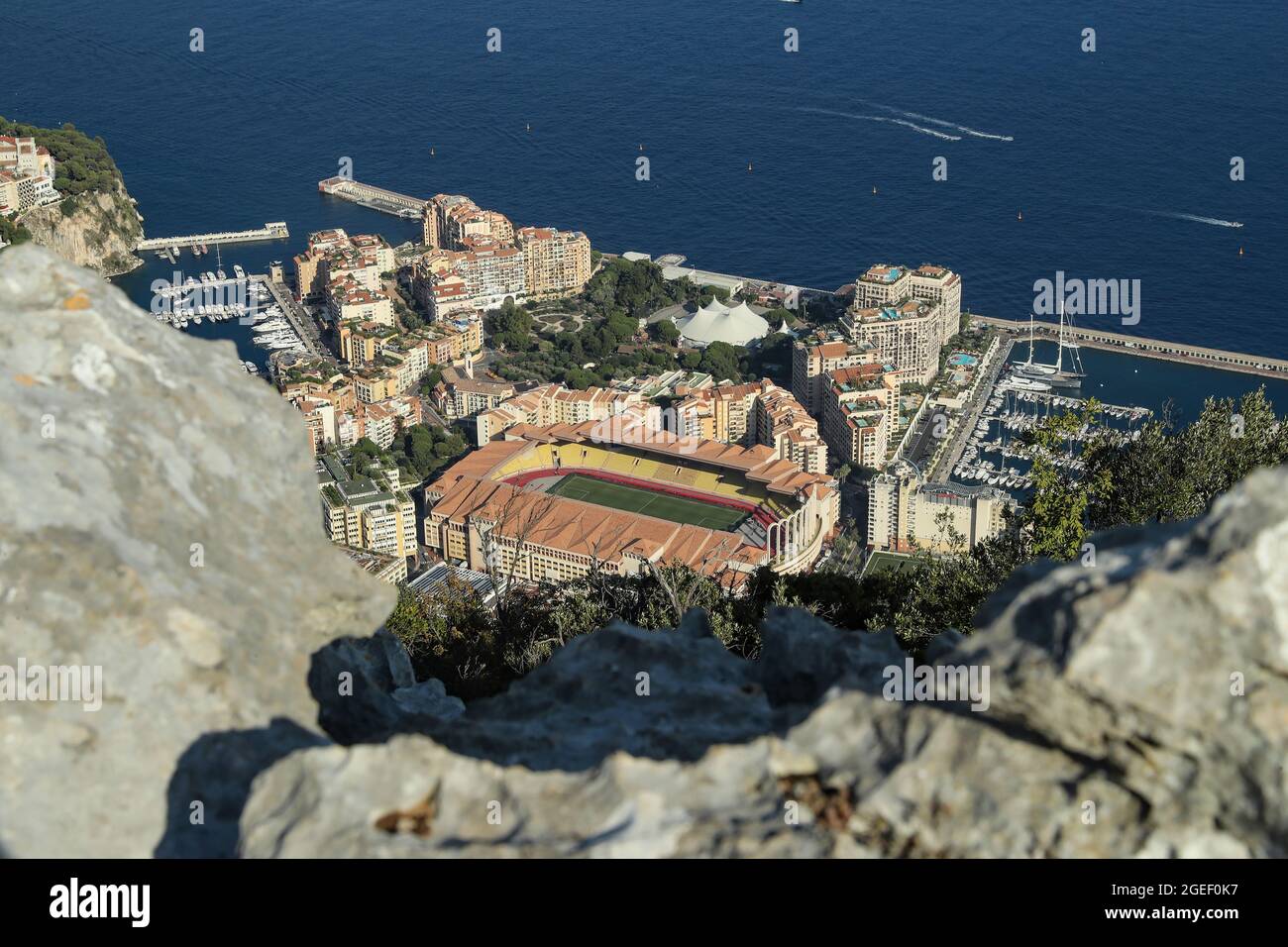 A general view of stade louis ii stadium hi-res stock photography and ...