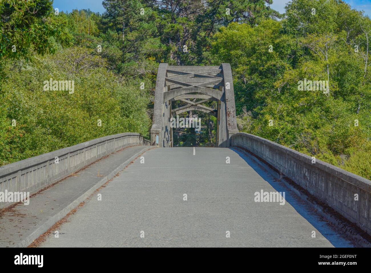 The Historic Blue Lake Bridge crossing over the Mad River in Blue Lake ...