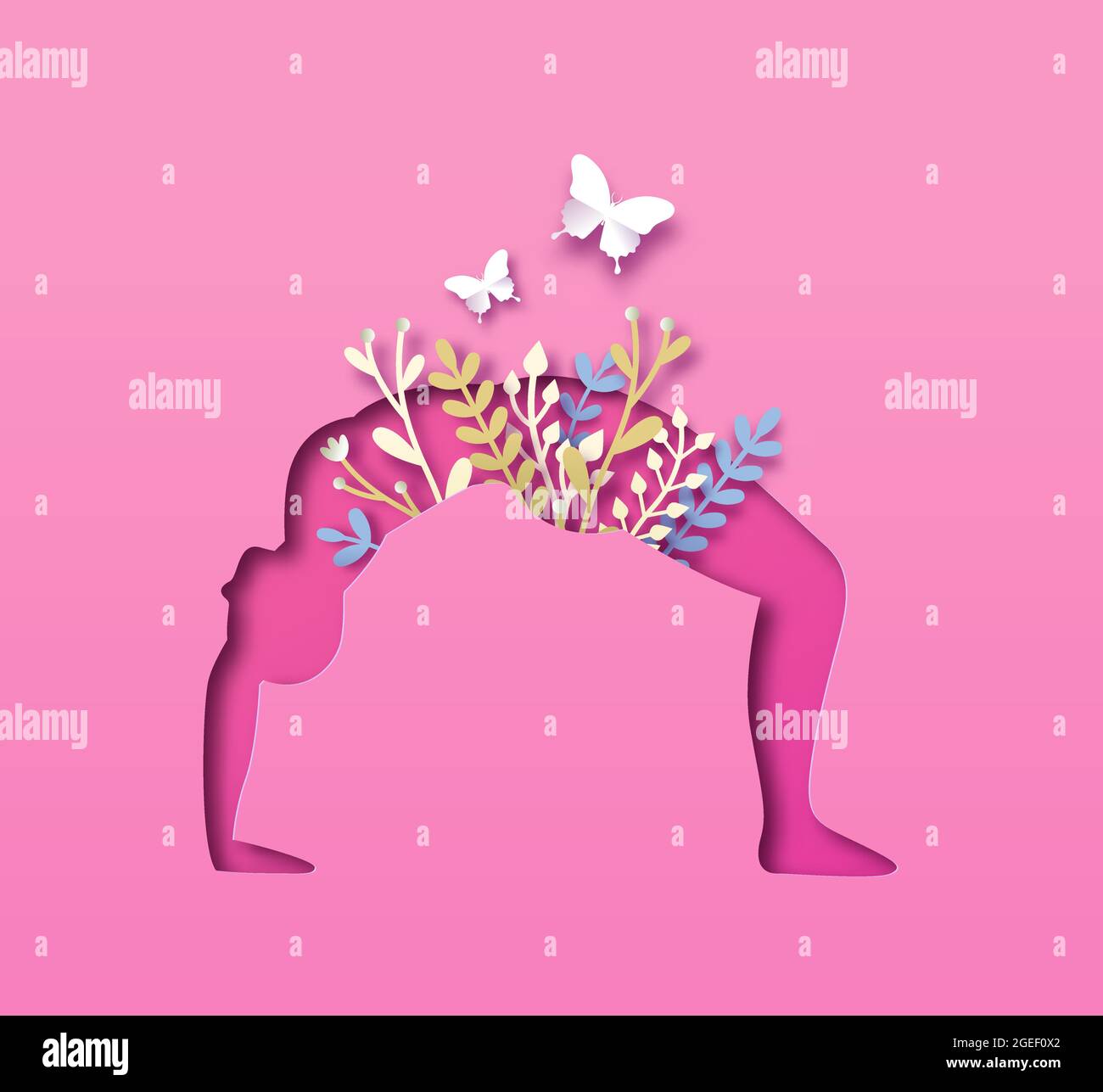 Backbend pose Stock Vector Images - Alamy