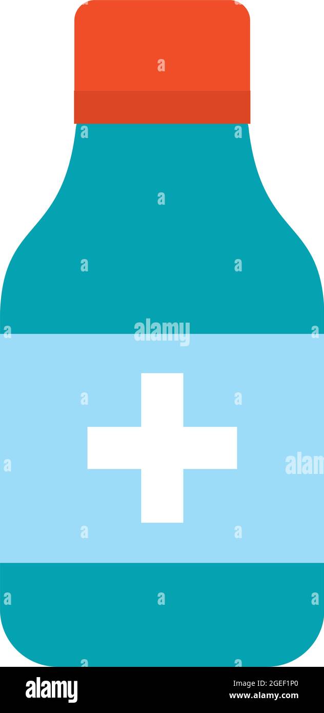 medical alcohol bottle icon on white background Stock Vector Image ...