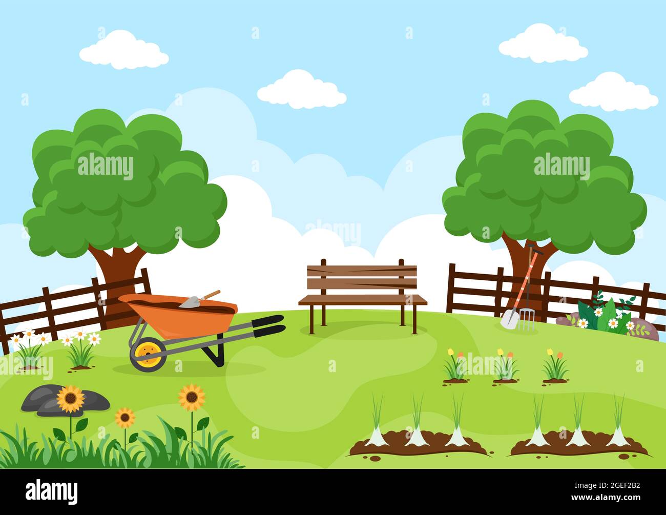 Vector Garden Background