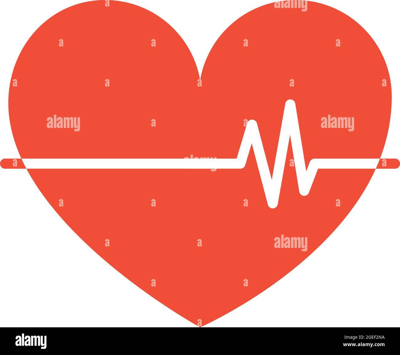 red cardio heart on white background Stock Vector Image & Art - Alamy