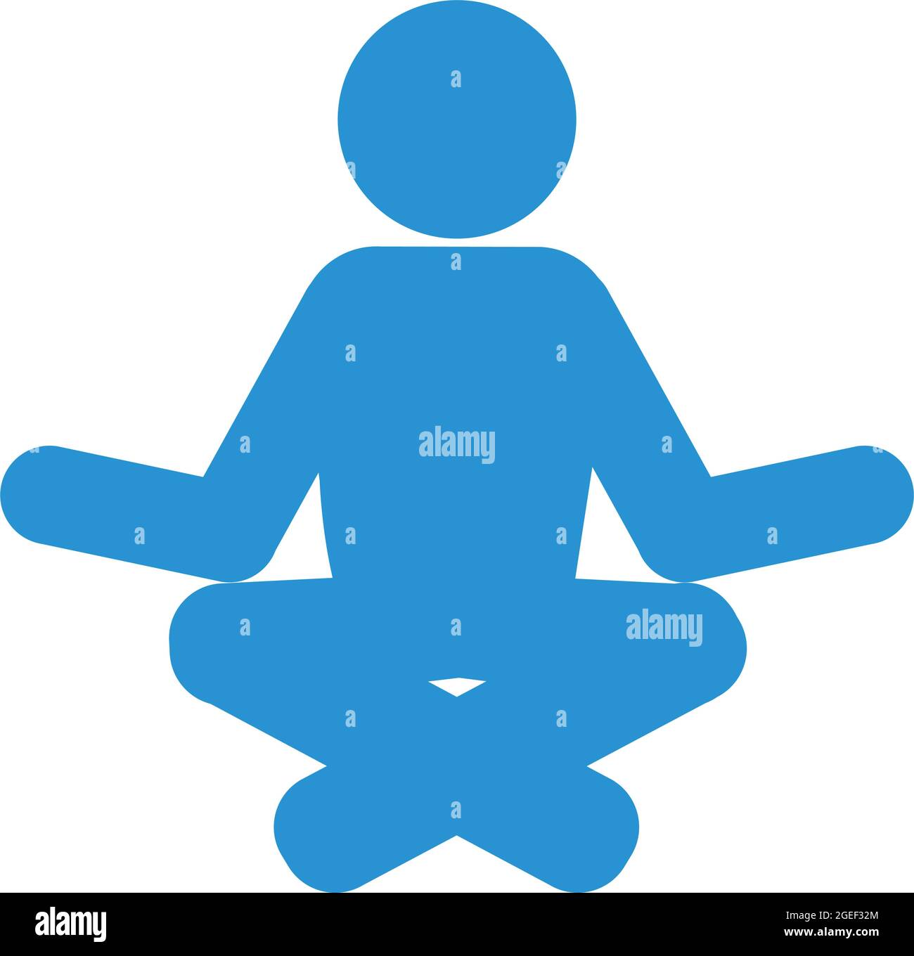 pictogram meditation person on white background Stock Vector Image ...