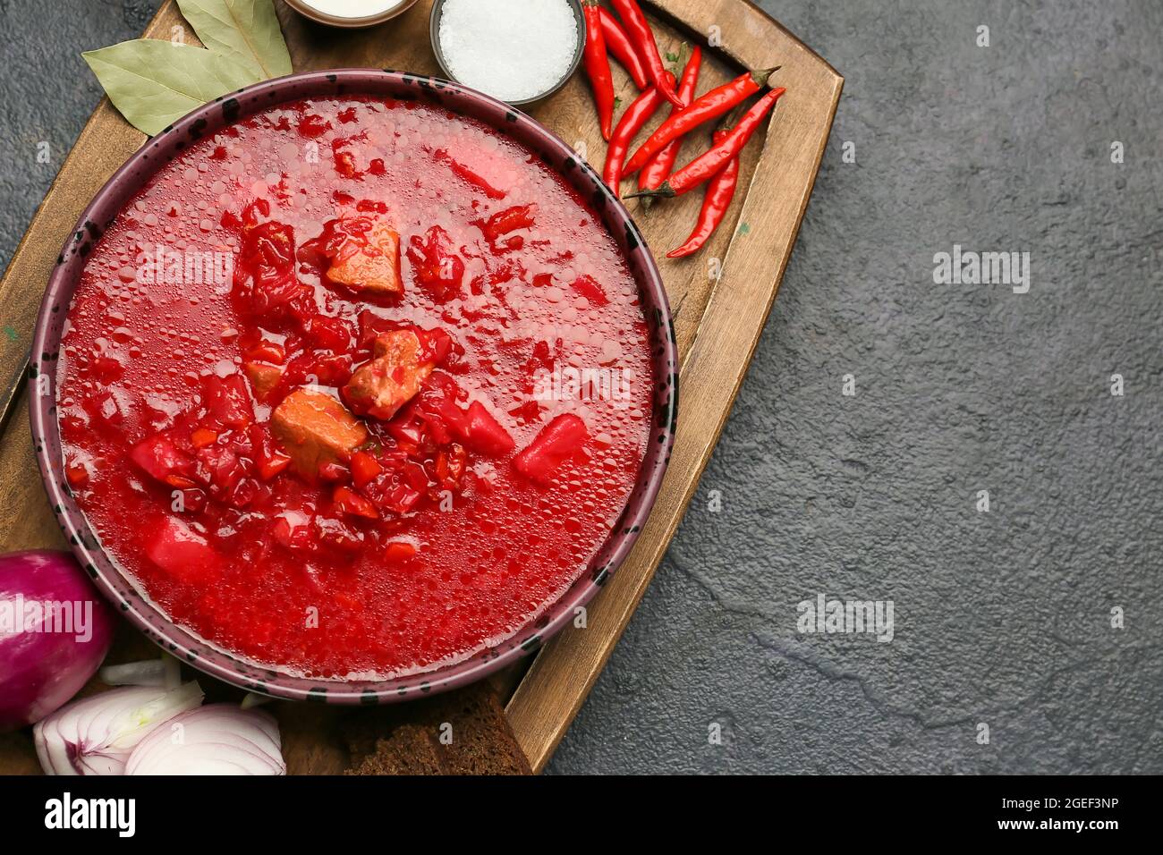 Tasty borscht borsch dark hi-res stock photography and images - Alamy