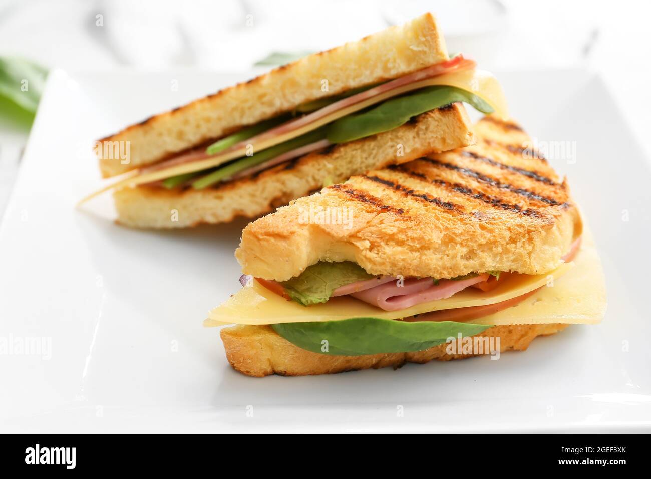 Triangle cut sandwiches hi-res stock photography and images - Alamy