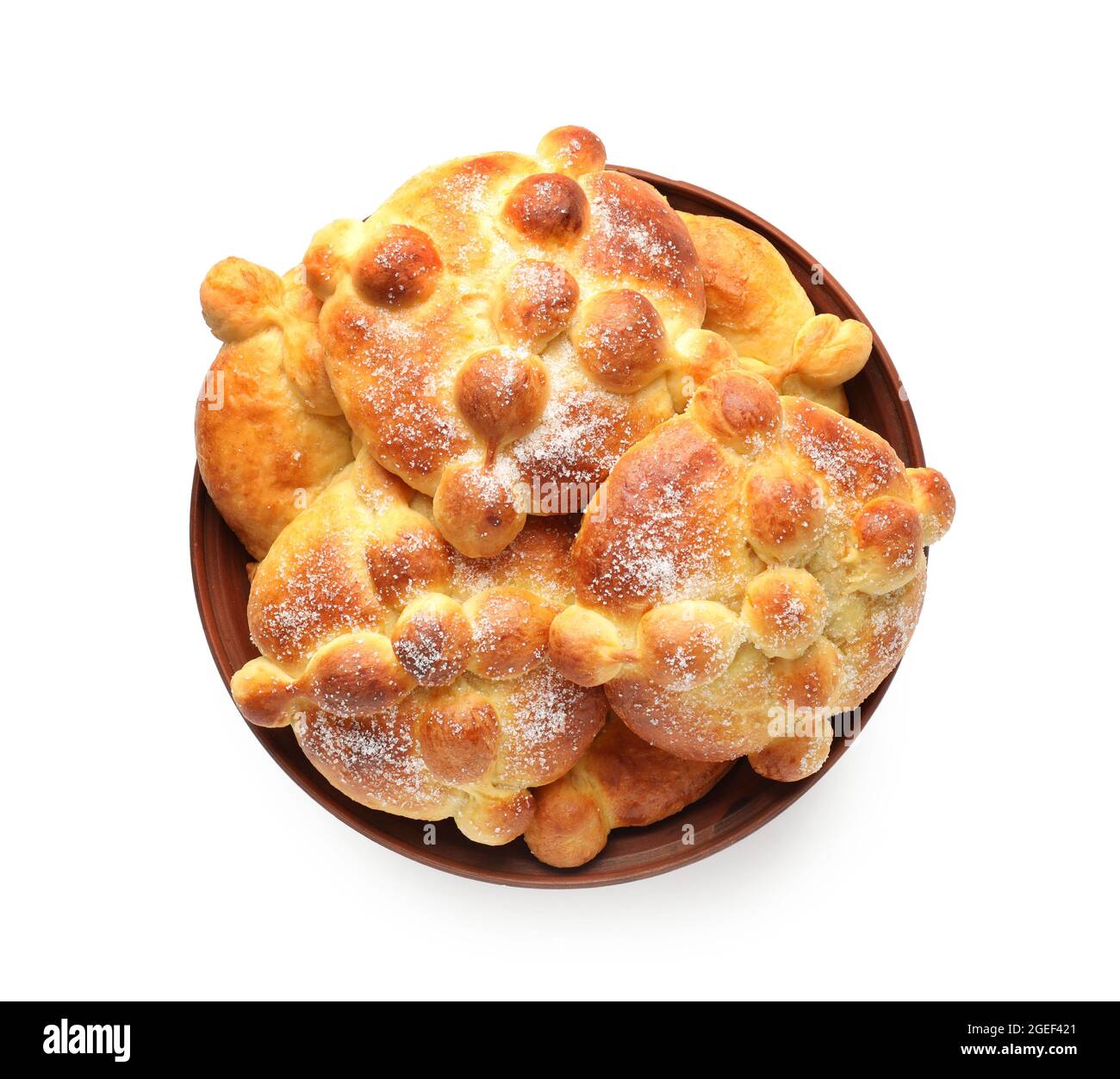 Bread of the dead on white background. Celebration of Mexico's Day of ...