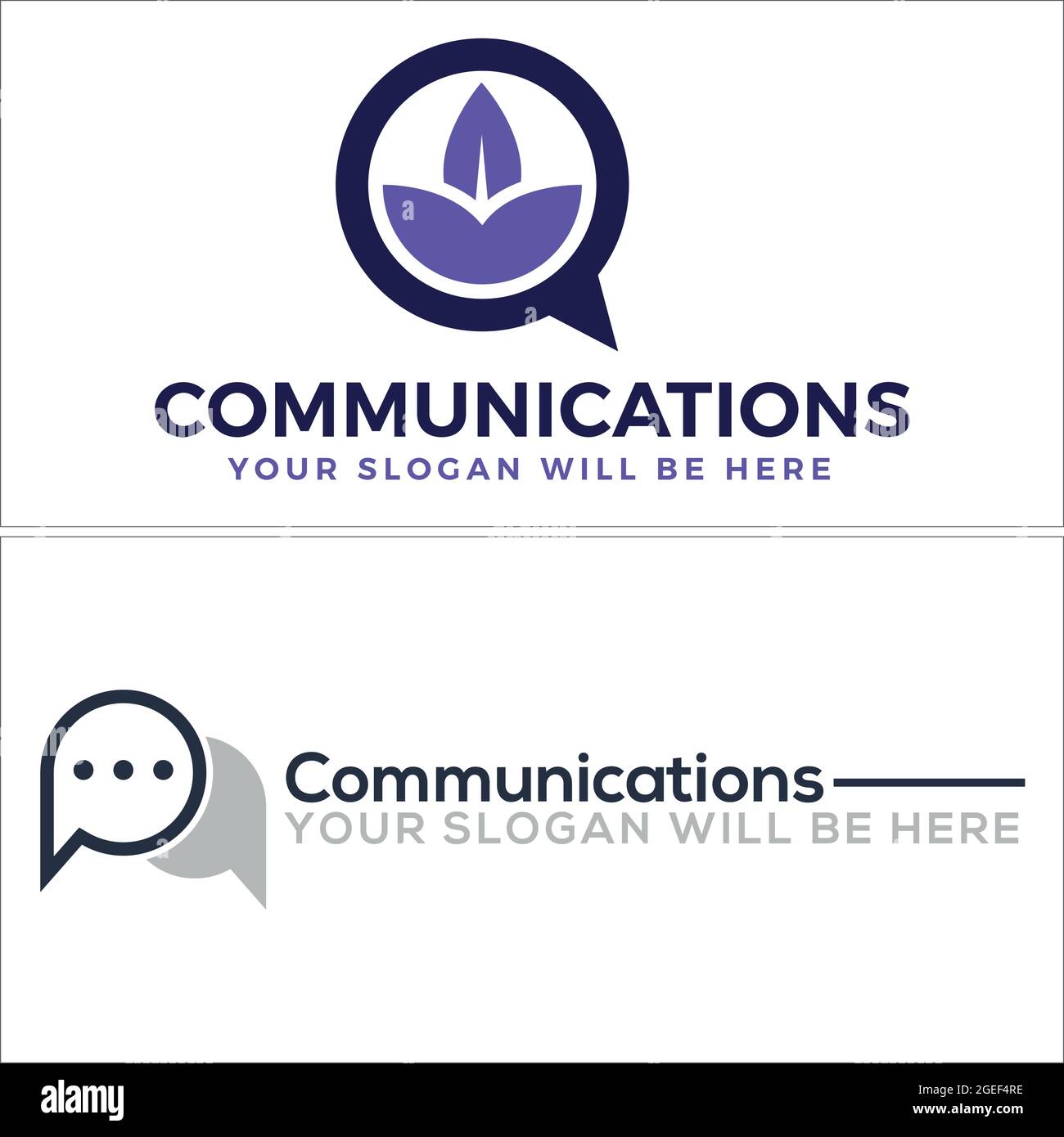 Speech communication logotype consulting logo design Stock Vector Image ...