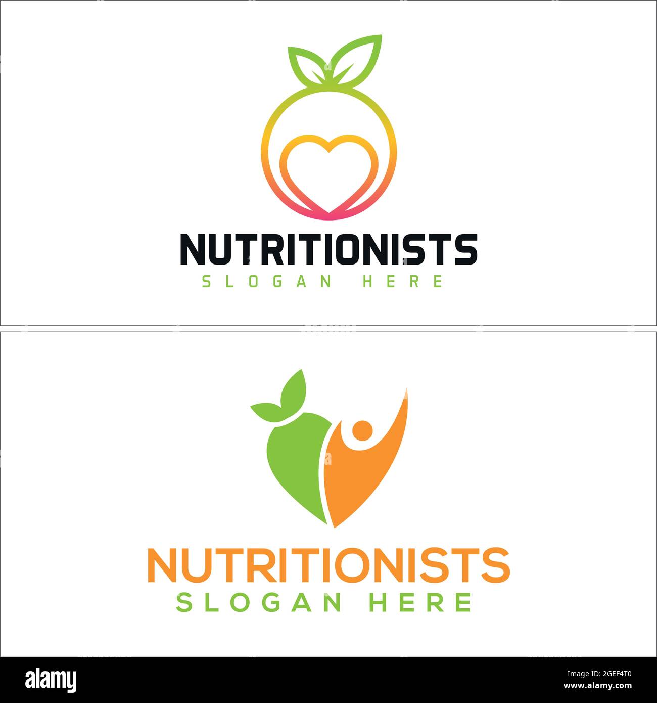 Nutritionists healthcare healthy food logo design Stock Vector Image ...