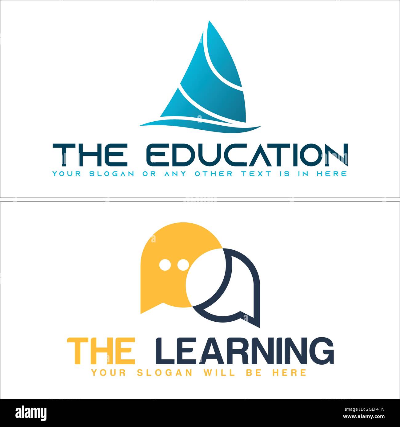 The icon bubble chat and ship education online learning logo design ...