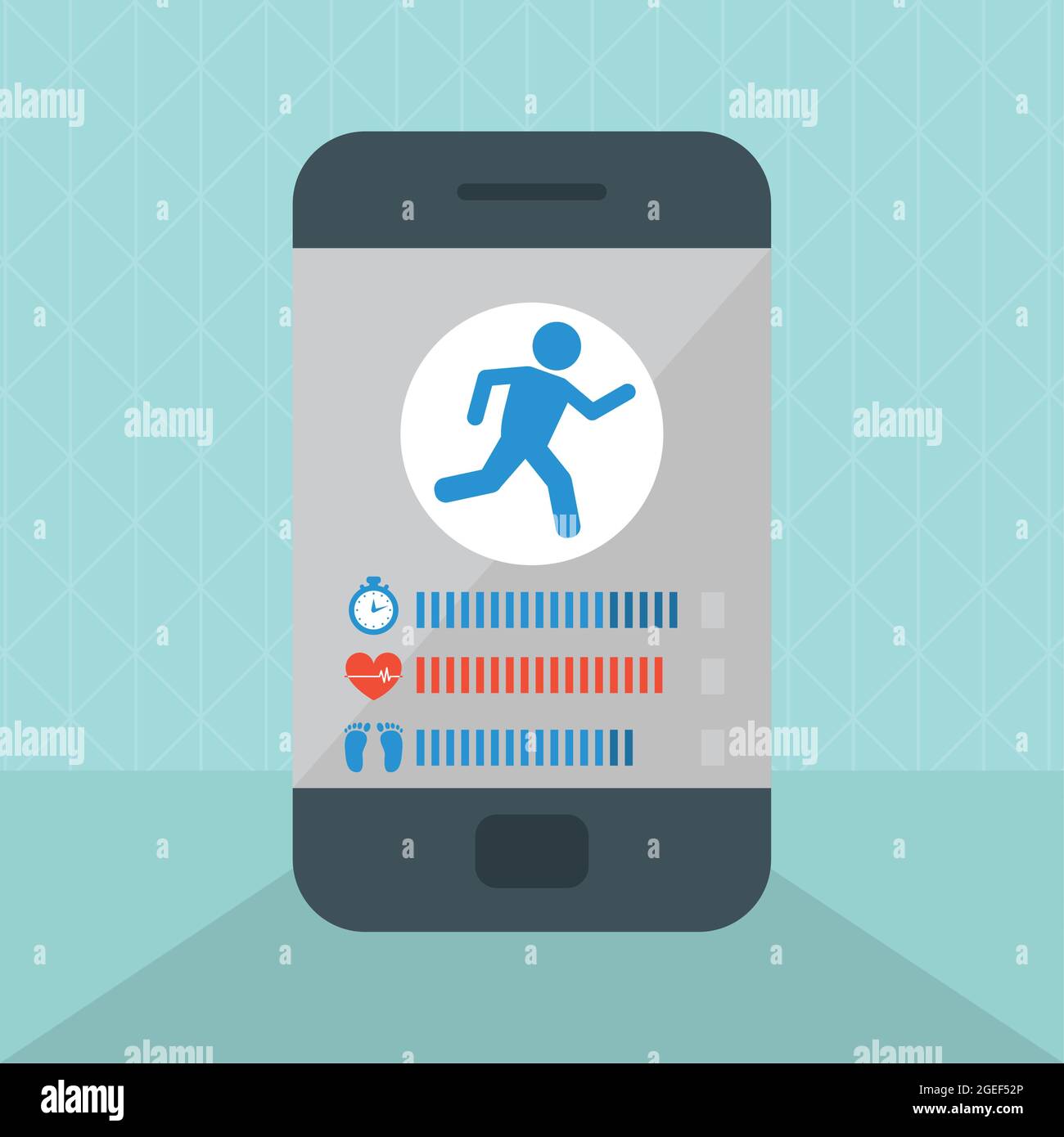 smartphone with health app illustration Stock Vector Image & Art - Alamy