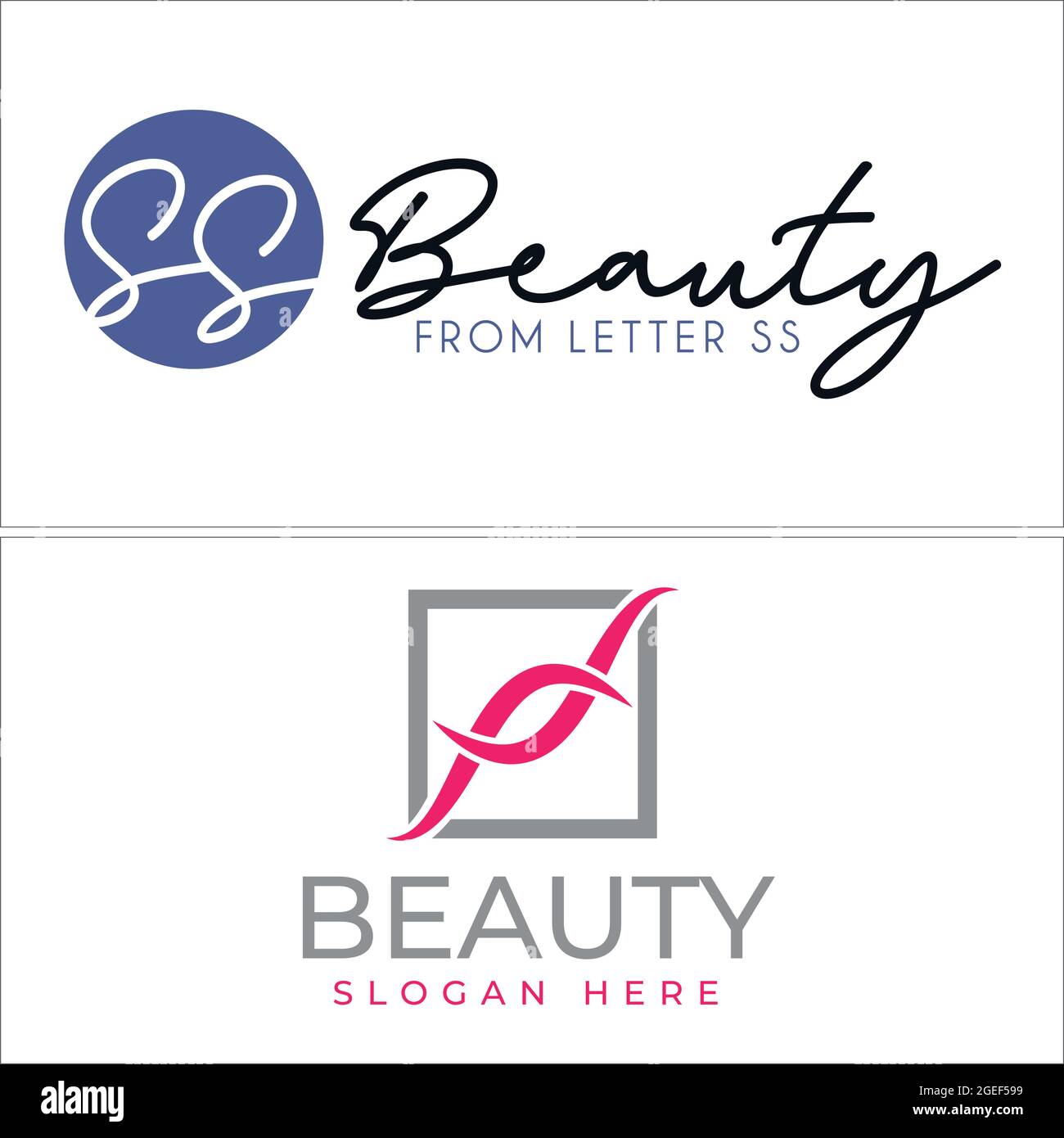 Lettering icon logo design fashion beauty Stock Vector Image & Art - Alamy