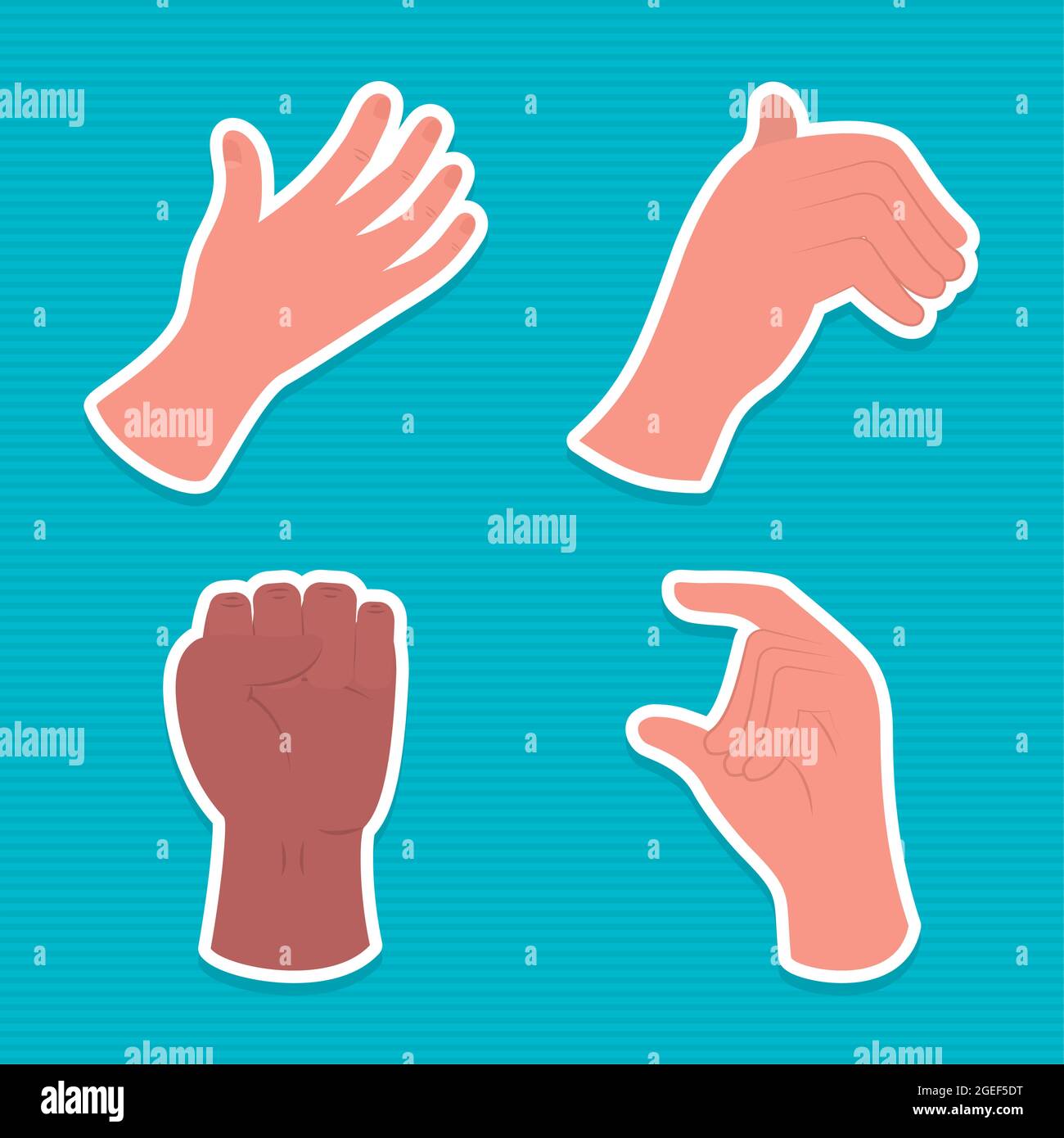 Hand gestures blue icon Stock Vector Images - Alamy
