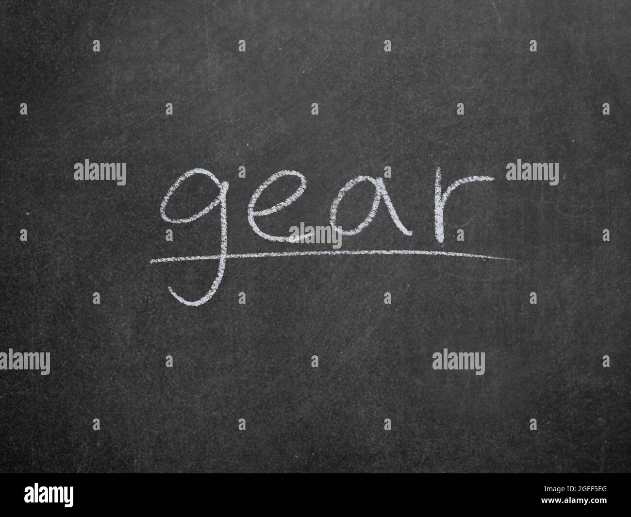 gear concept word on blackboard background Stock Photo - Alamy