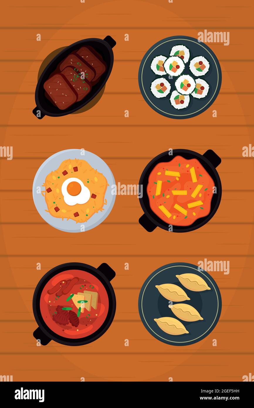traditional korean food icon set Stock Vector Image & Art - Alamy