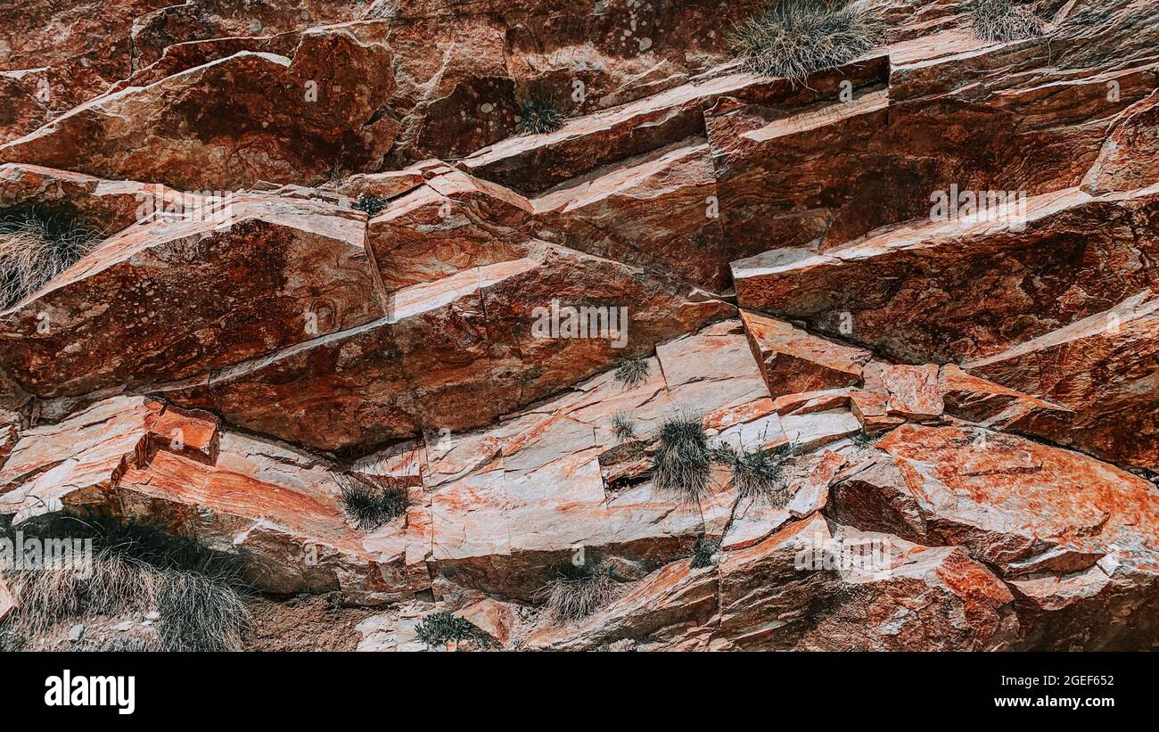 Closeup of geologic rock surface with geometric shapes Stock Photo - Alamy