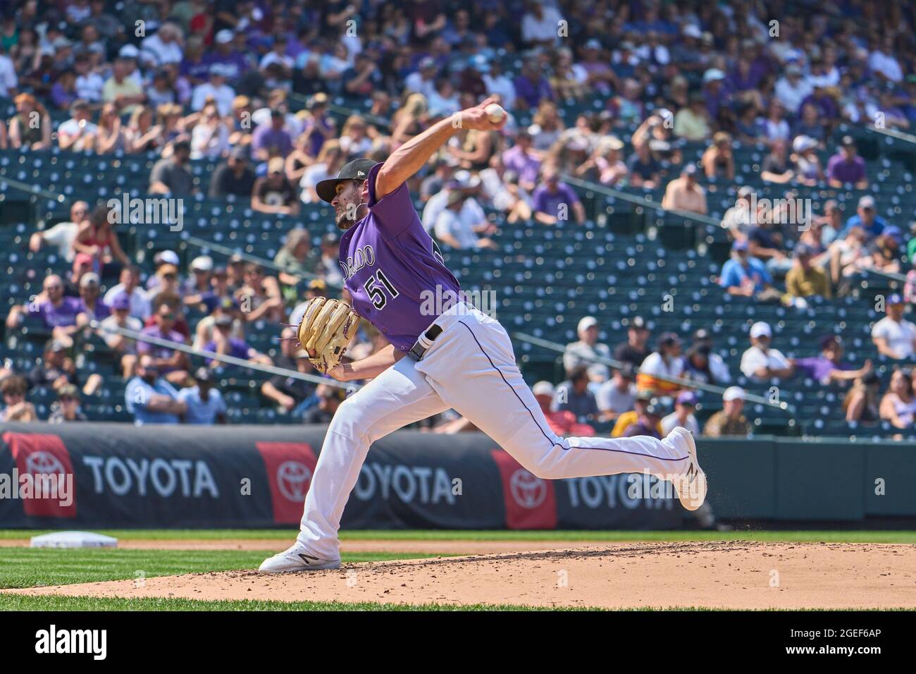 August 18 2021: Colorado pitcher Ben Bowden (51) throws a pitch during ...