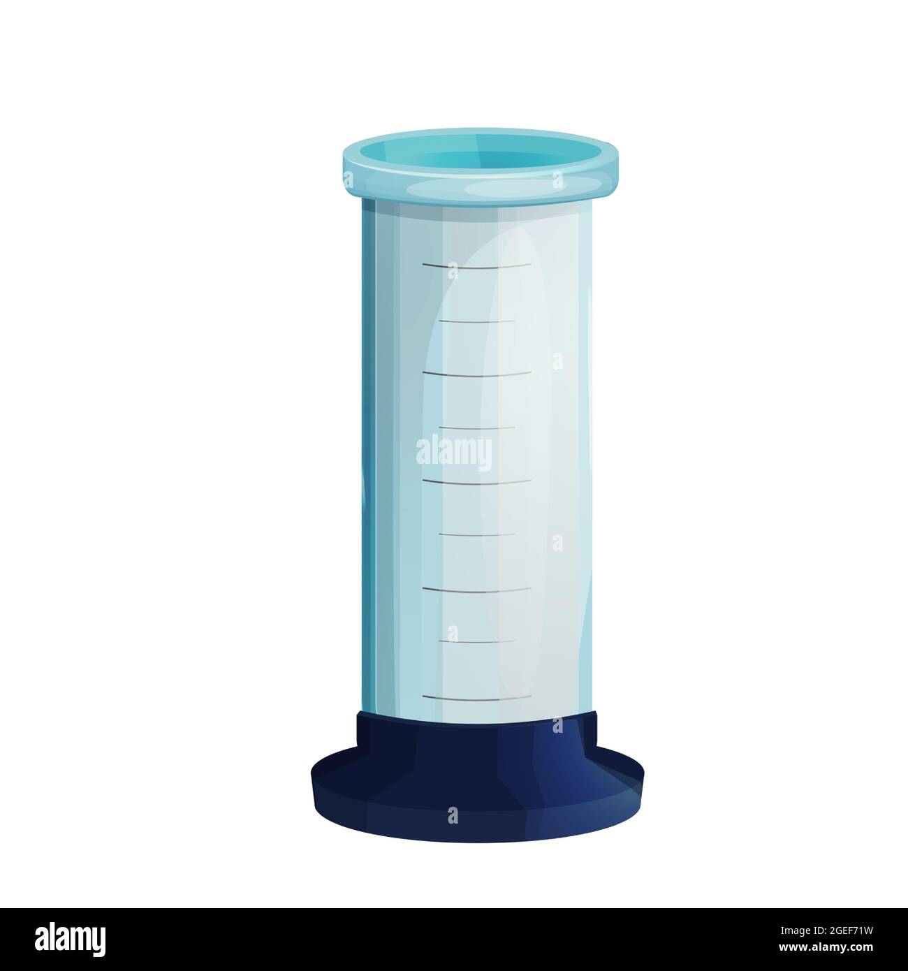 Laboratory Beaker, glass flask in cartoon style isolated on white ...