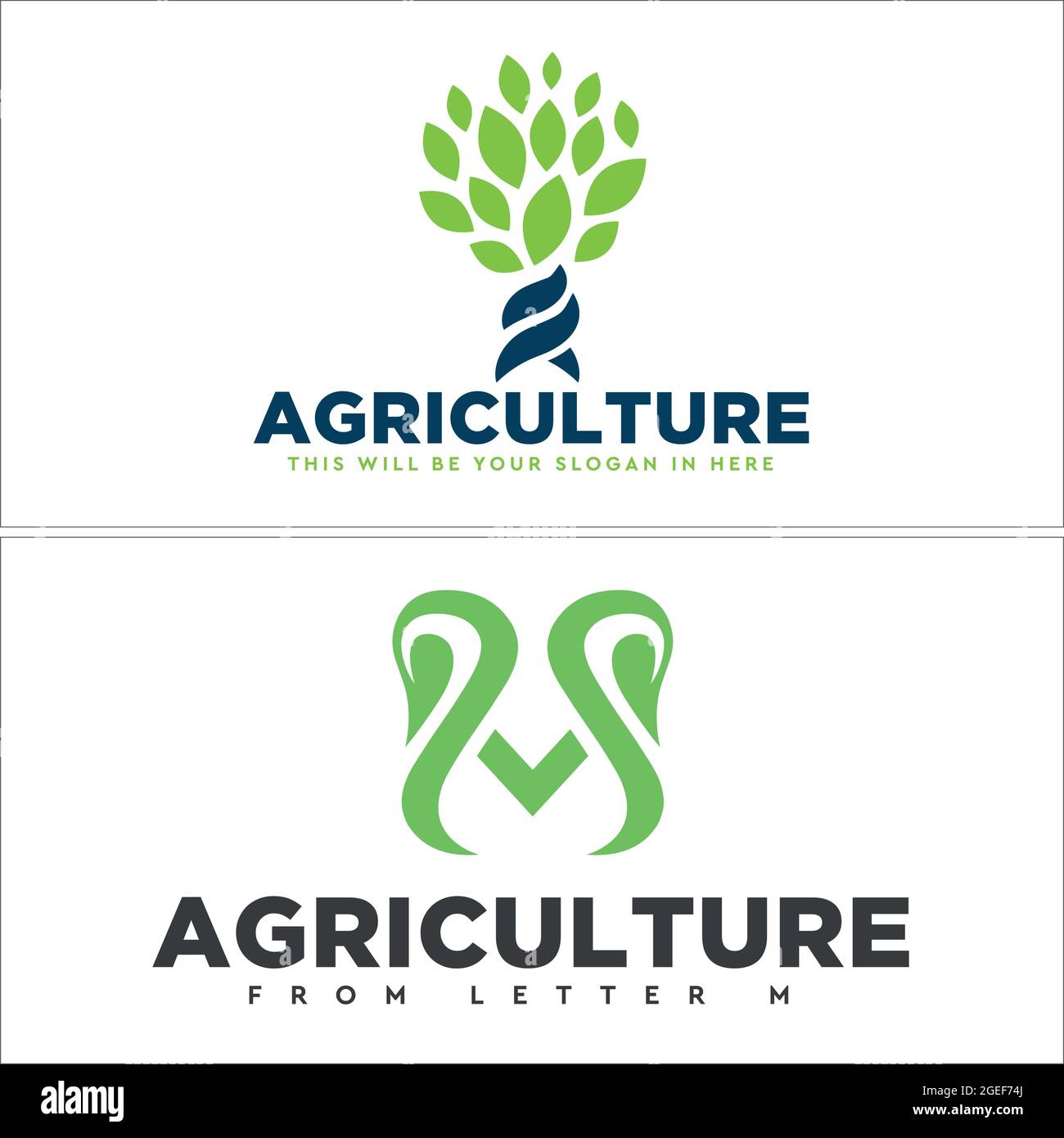 Agriculture seed growing farming logo design Stock Vector Image & Art ...