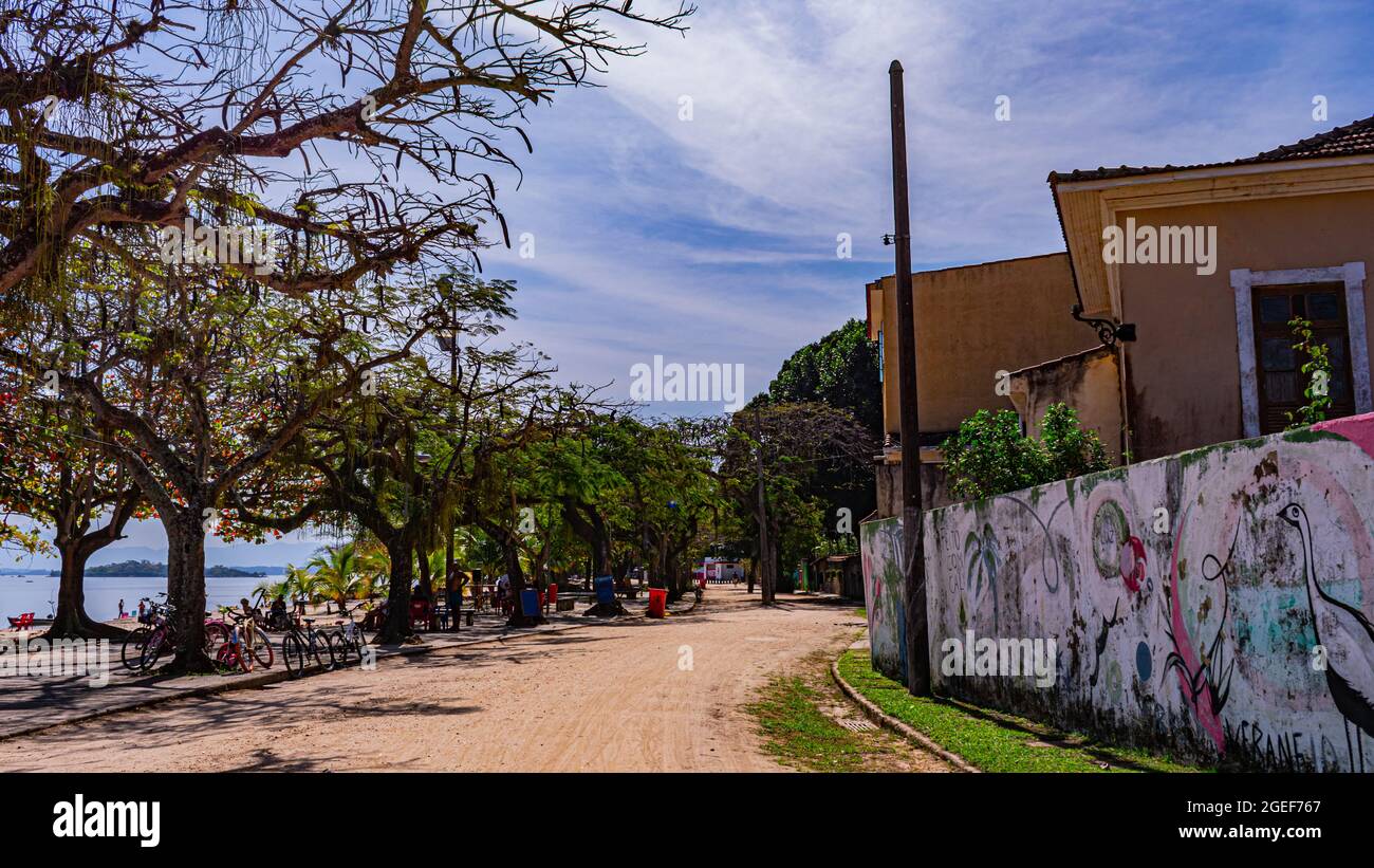 Paqueta Island, Rio de Janeiro, Brazil - CIRCA 2021: Typical urban ...