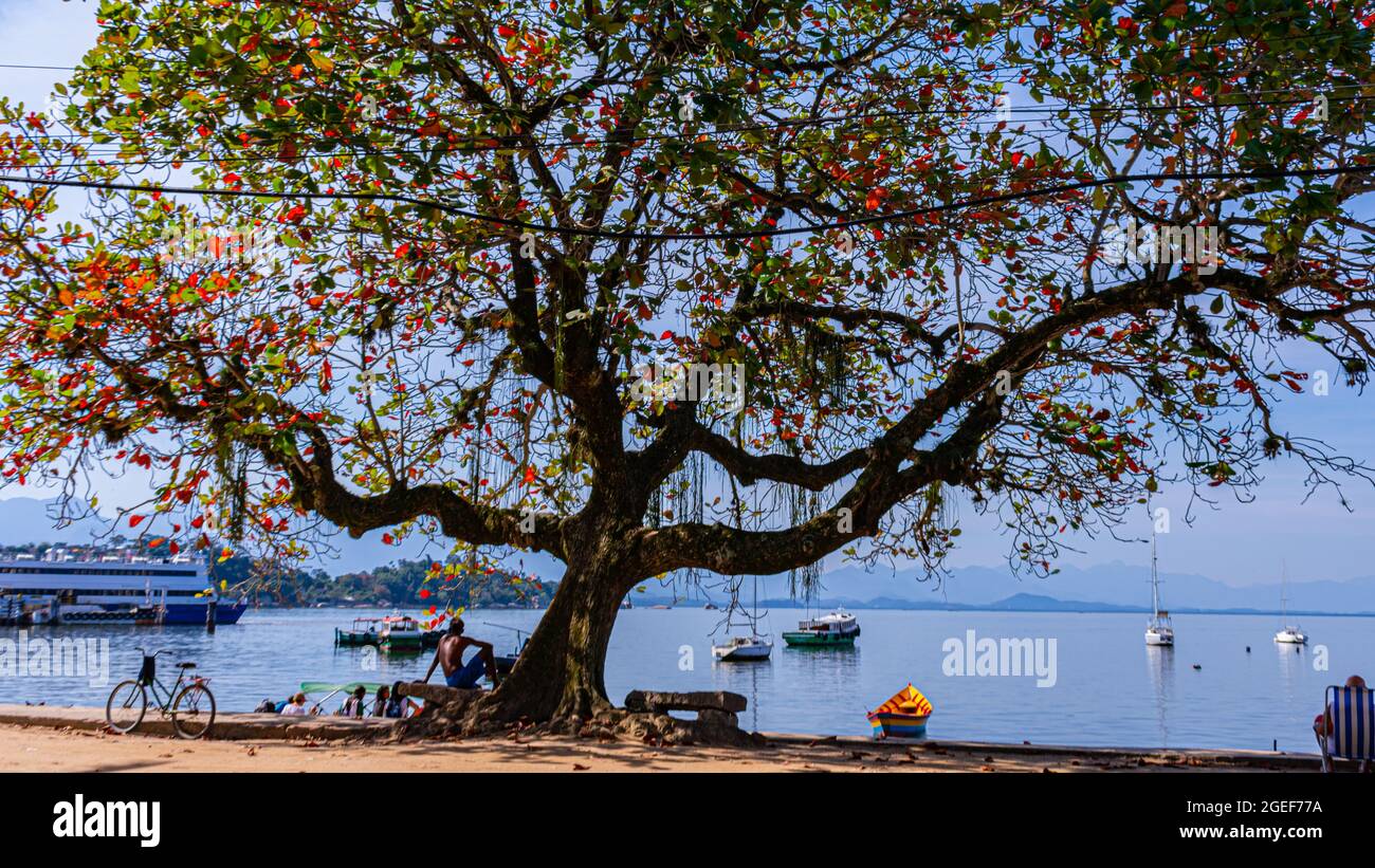 Paqueta Island, Rio de Janeiro, Brazil - CIRCA 2021: Typical urban ...