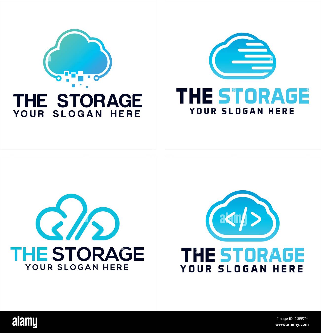 Digital cloud storage logo design Stock Vector Image & Art - Alamy