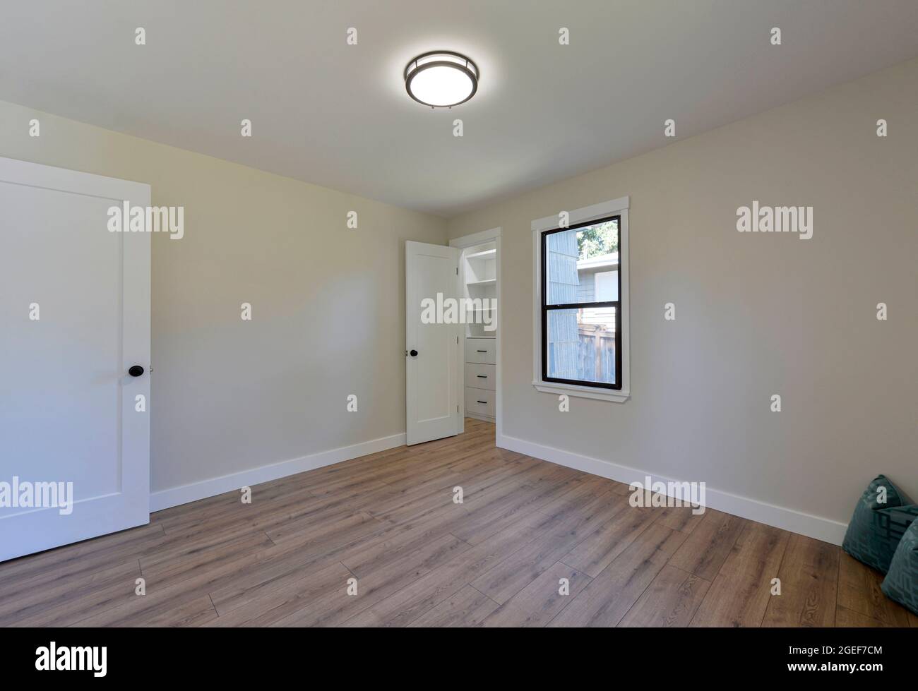 Modern residential empty bedroom interior Stock Photo - Alamy