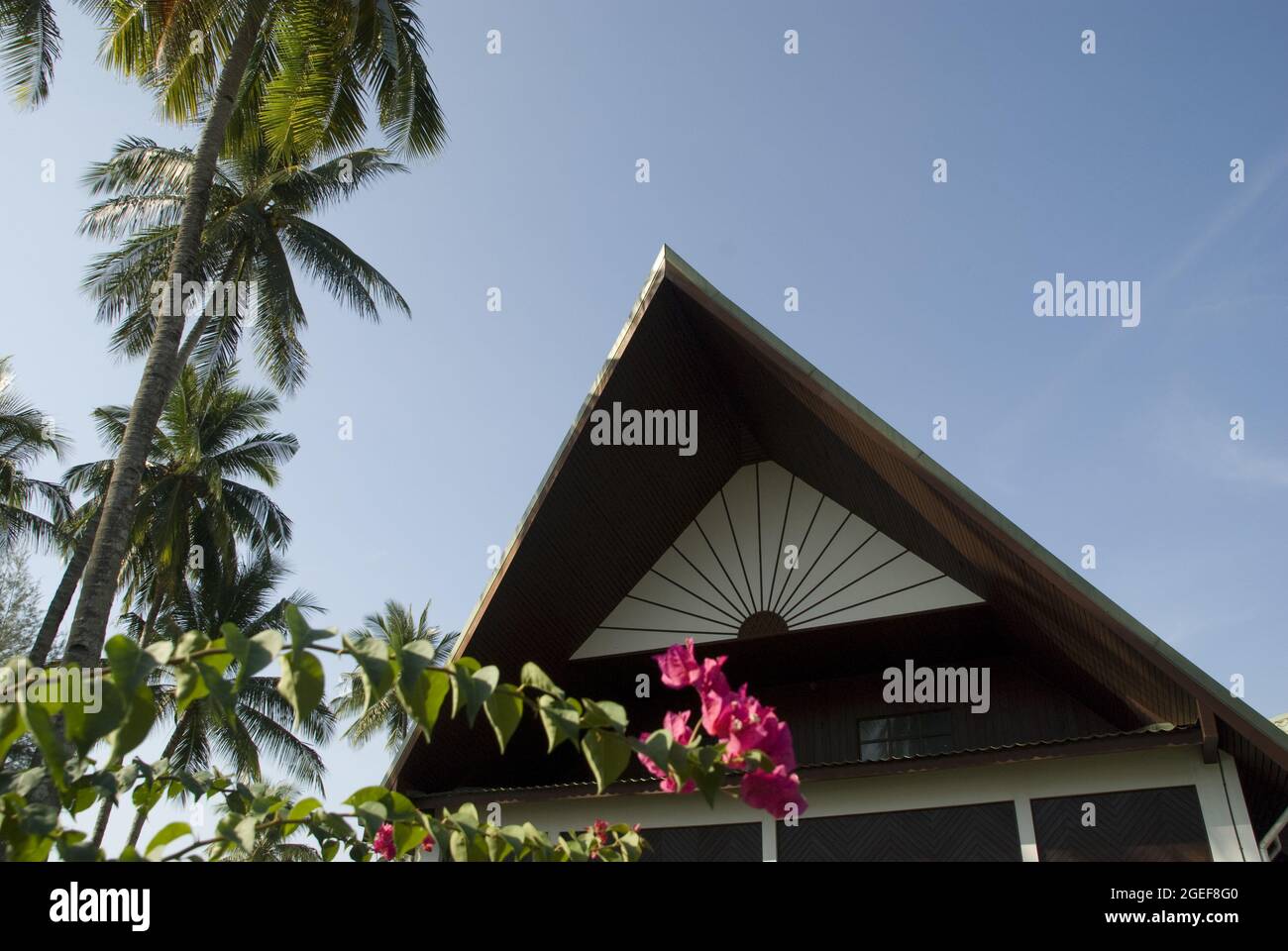 Polynesian style house in Malaysia Stock Photo - Alamy