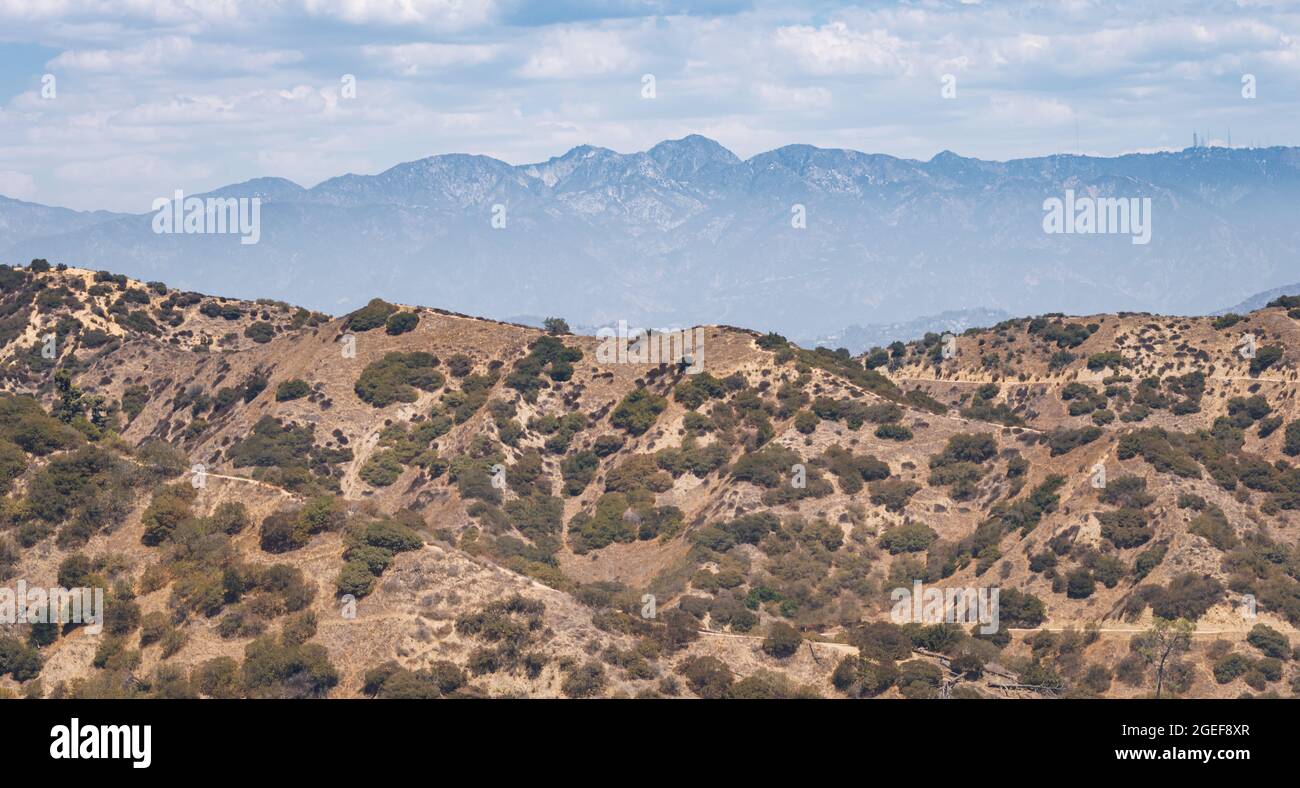 View of the mountains from the Griffith Observatory Stock Photo - Alamy