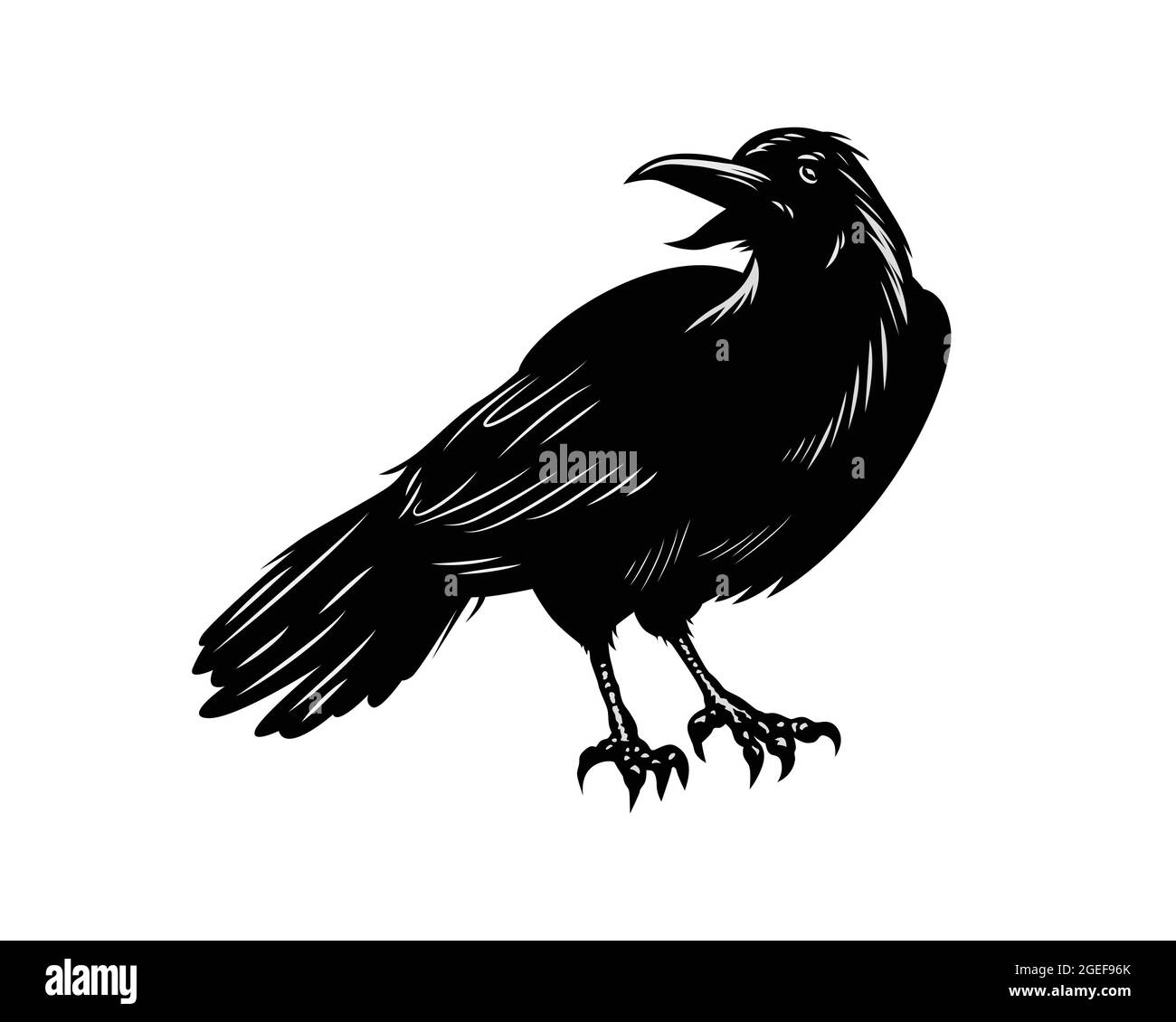 Raven eating Stock Vector Images - Alamy