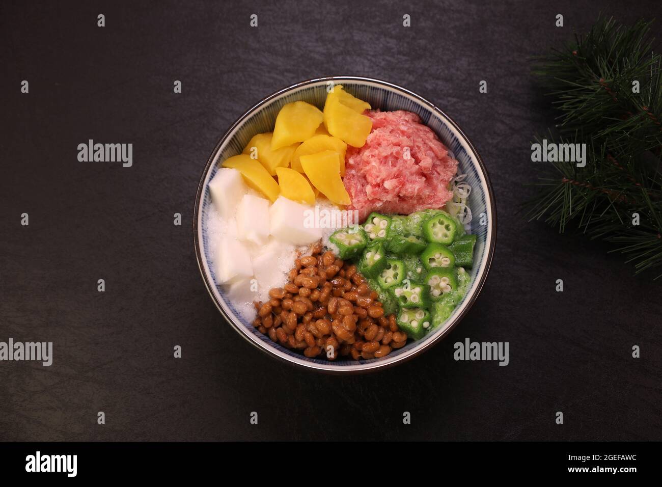 Sticky Vegetables Rice Bowl, Japanese Food Stock Photo - Alamy