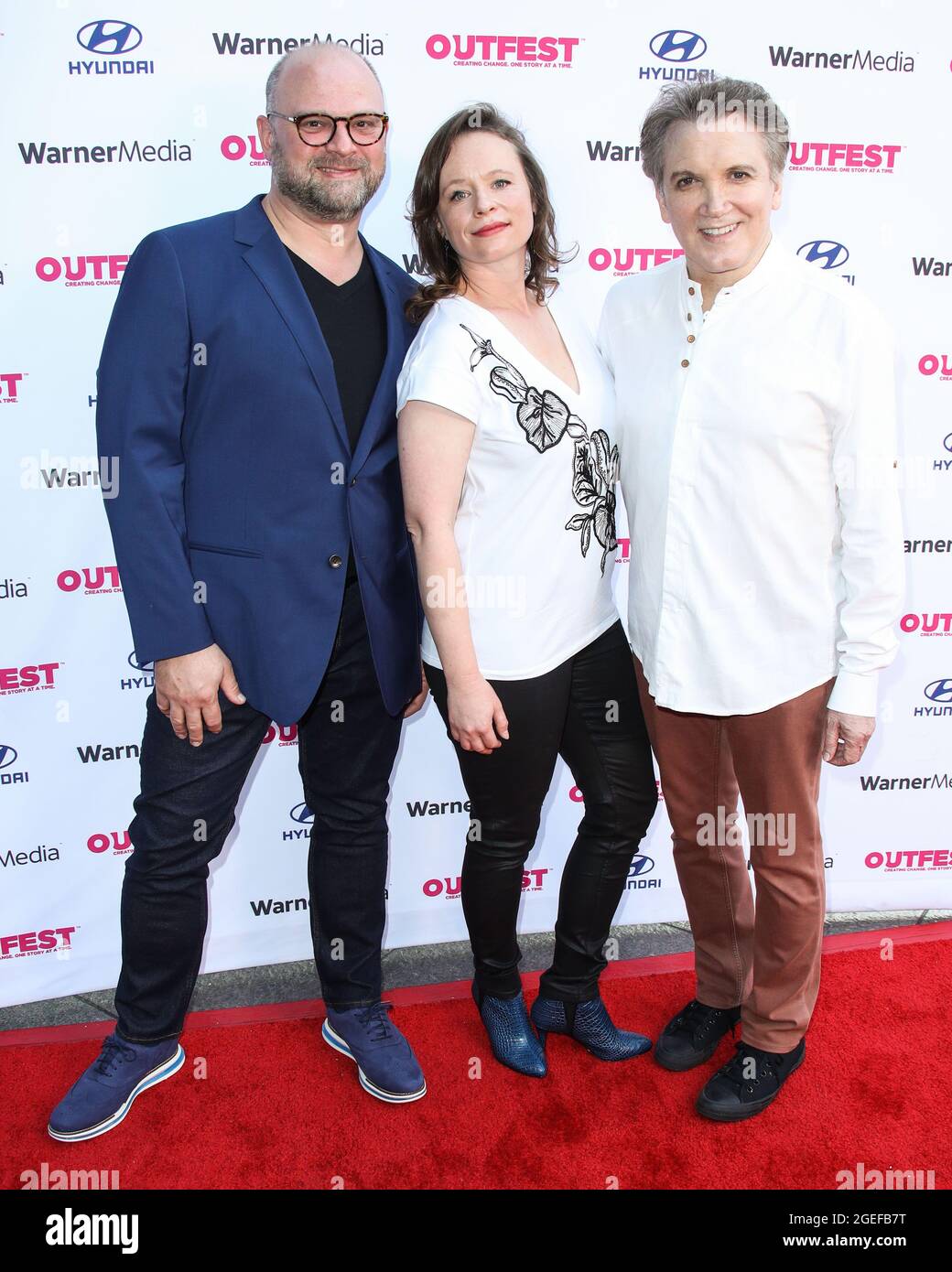 LOS ANGELES, CALIFORNIA, USA - AUGUST 19: Actor Carl Andress, actress ...
