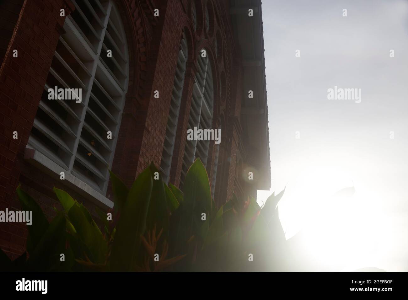 Interior of a former colonial church in Dempsey, Singapore Stock Photo ...