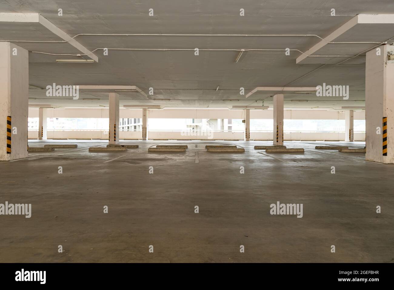 Parking garage department store interior Empty parking lot or garage ...