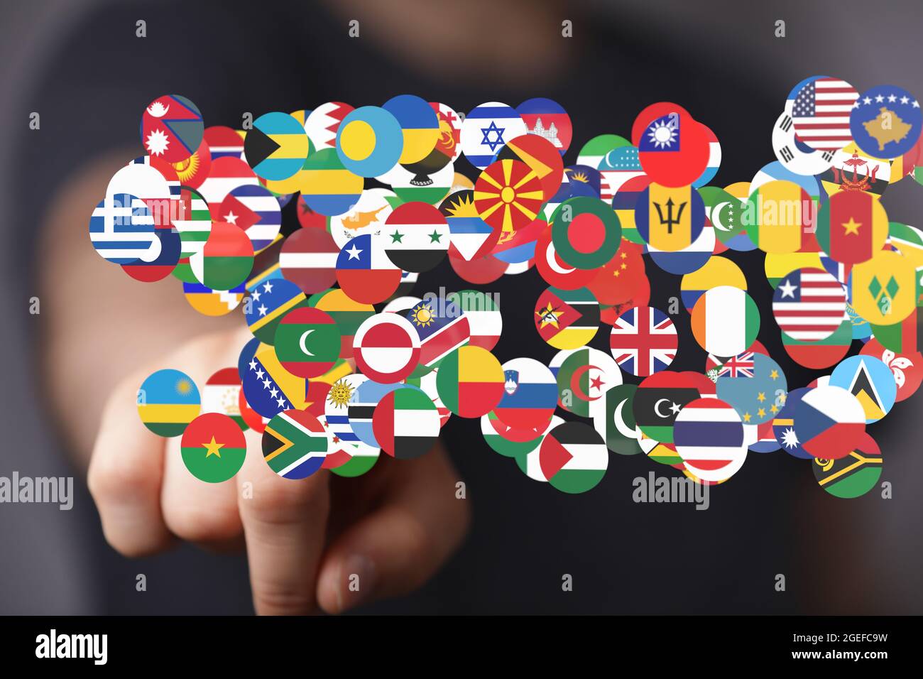 Interconnected world map business travel hi-res stock photography and ...