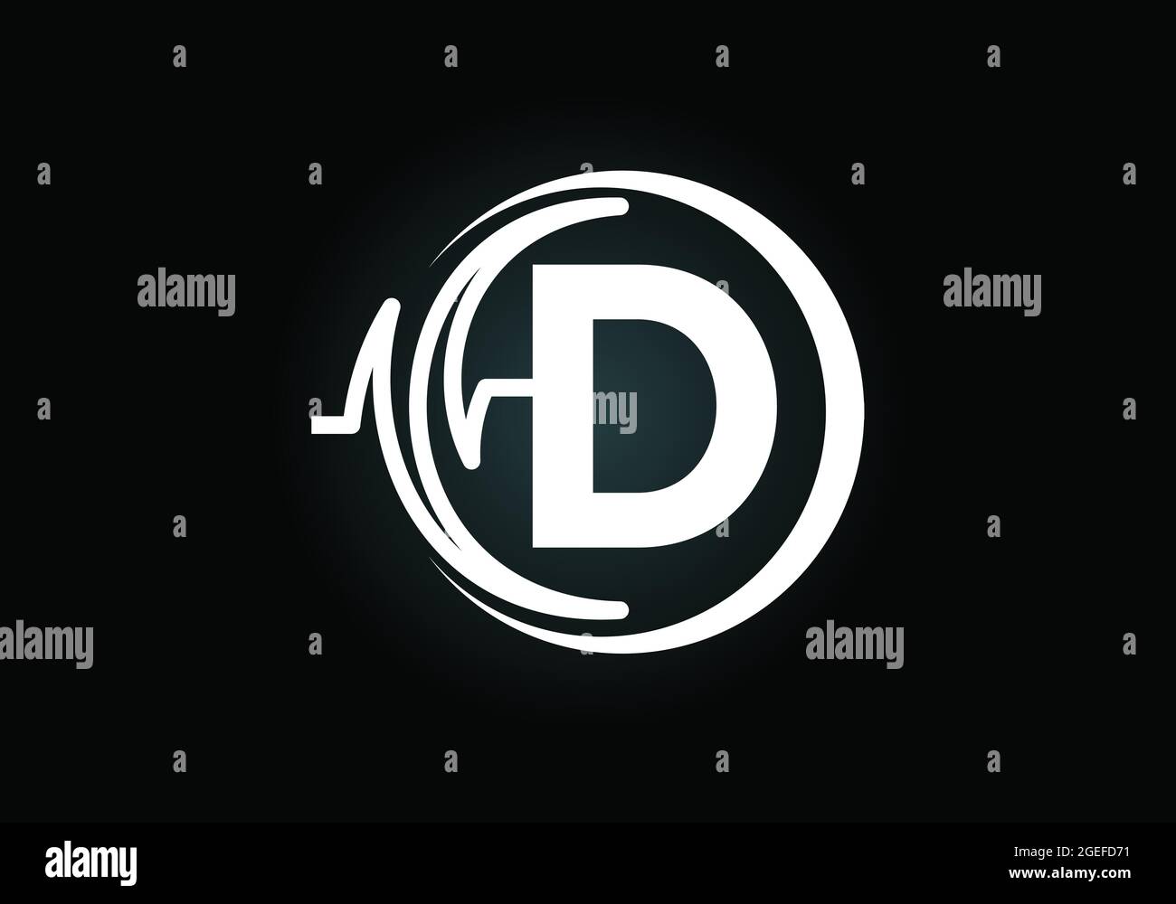 Initial D monogram alphabet with health Pulse. Heartbeat logo icon ...