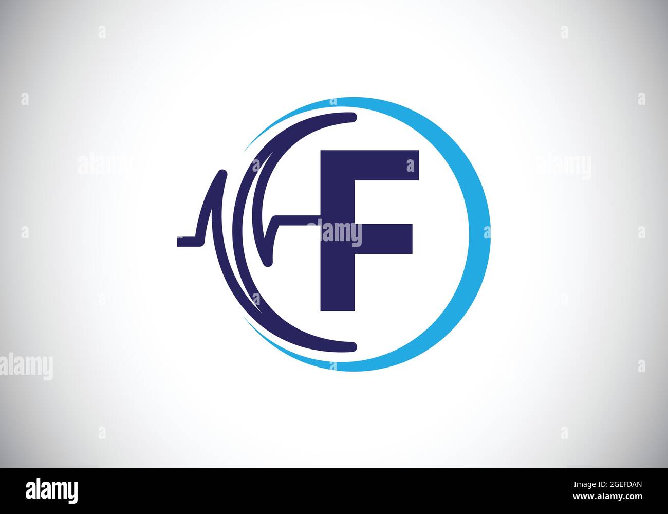 Initial F monogram alphabet with health Pulse. Heartbeat logo icon ...