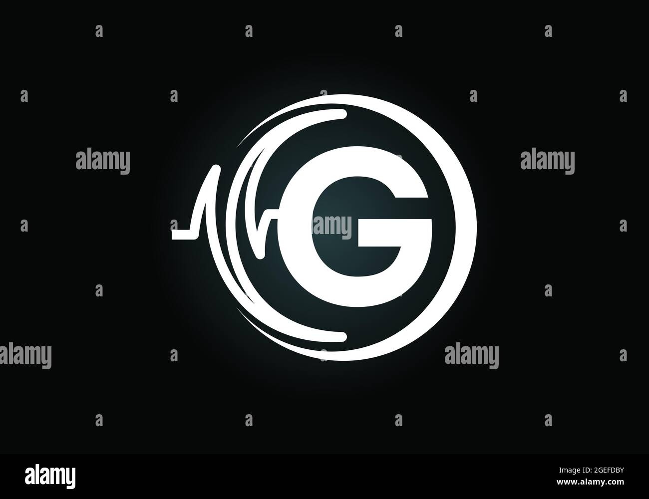 Initial G monogram alphabet with health Pulse. Heartbeat logo icon ...