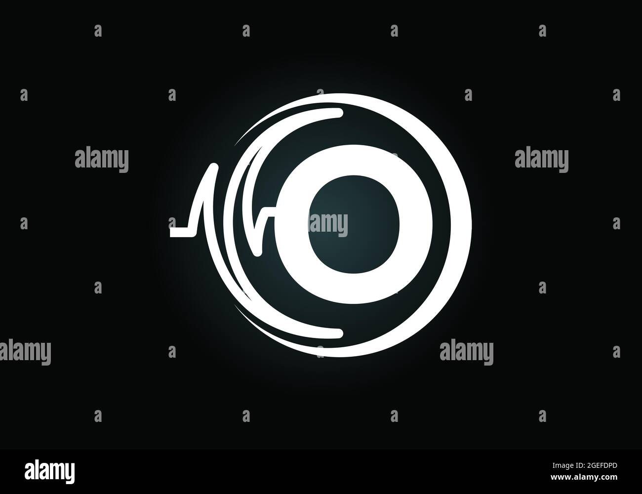 Initial O monogram alphabet with health Pulse. Heartbeat logo icon ...