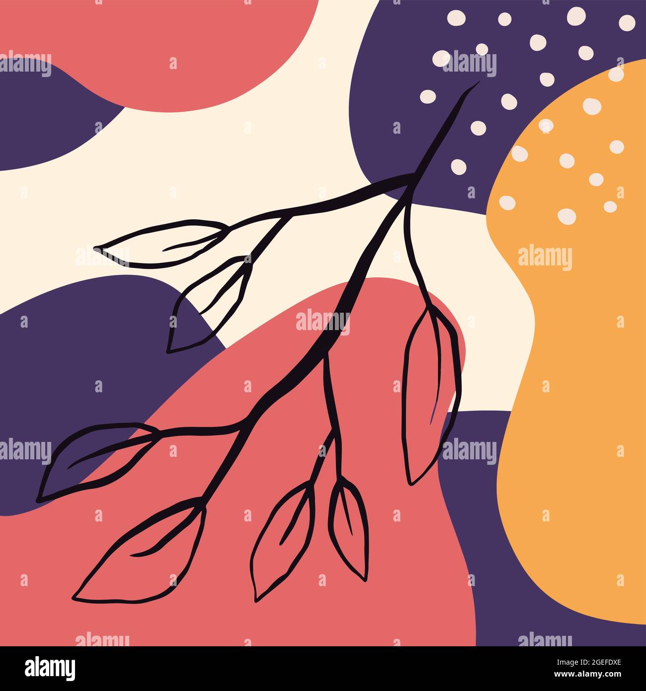 simple leaf illustration art Stock Vector Image & Art - Alamy